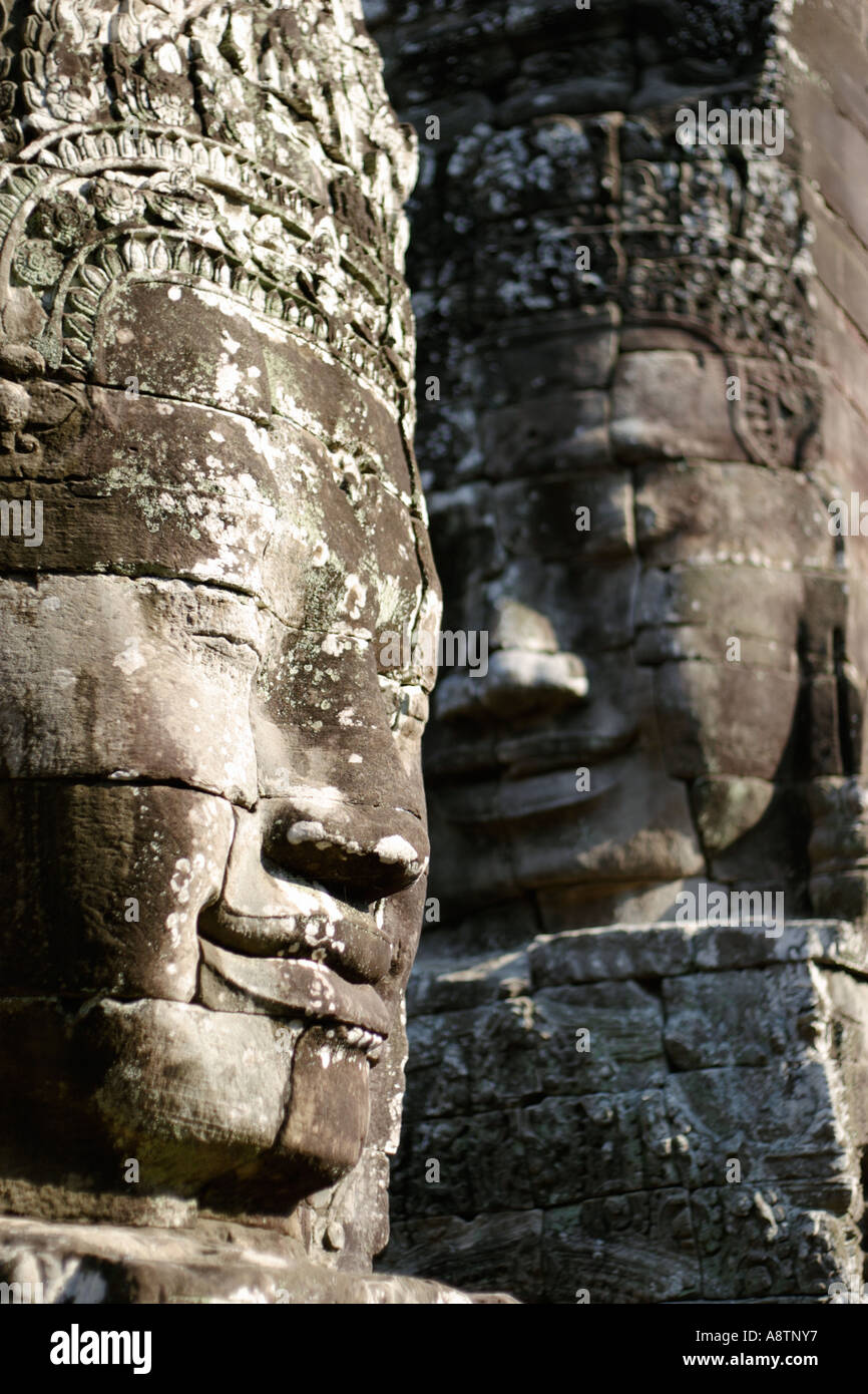 The Angkor Face in Bayon Stock Photo - Alamy