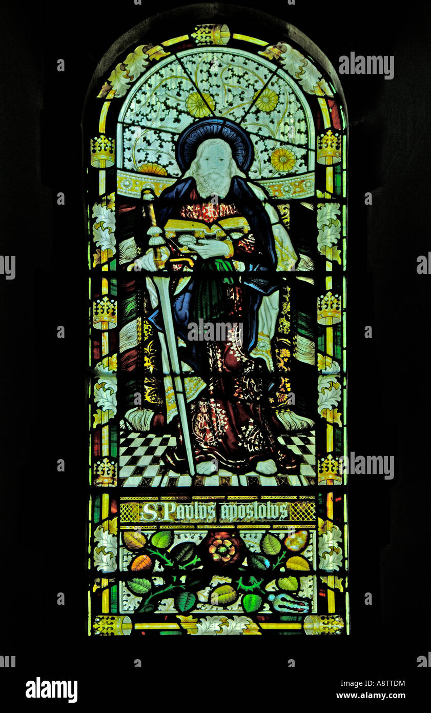 Saint Paul window, Church of Saint Mary Magdalene, Broughton-in-Furness ...