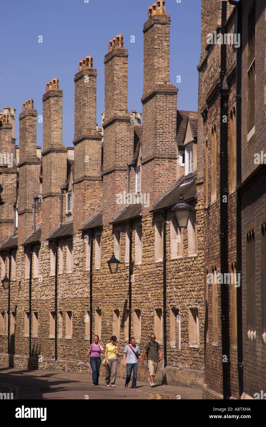 Side street with tall chimneys Cambridge Stock Photo - Alamy