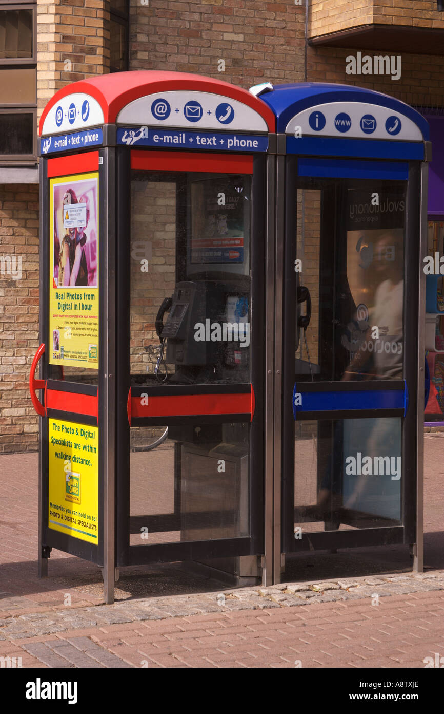 Public telephone boxes Cambridge Stock Photo - Alamy