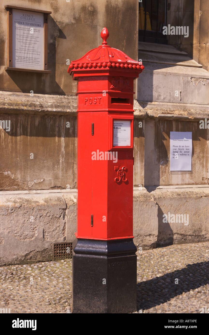 Victorian post box outside King's College Cambridge Stock Photo - Alamy