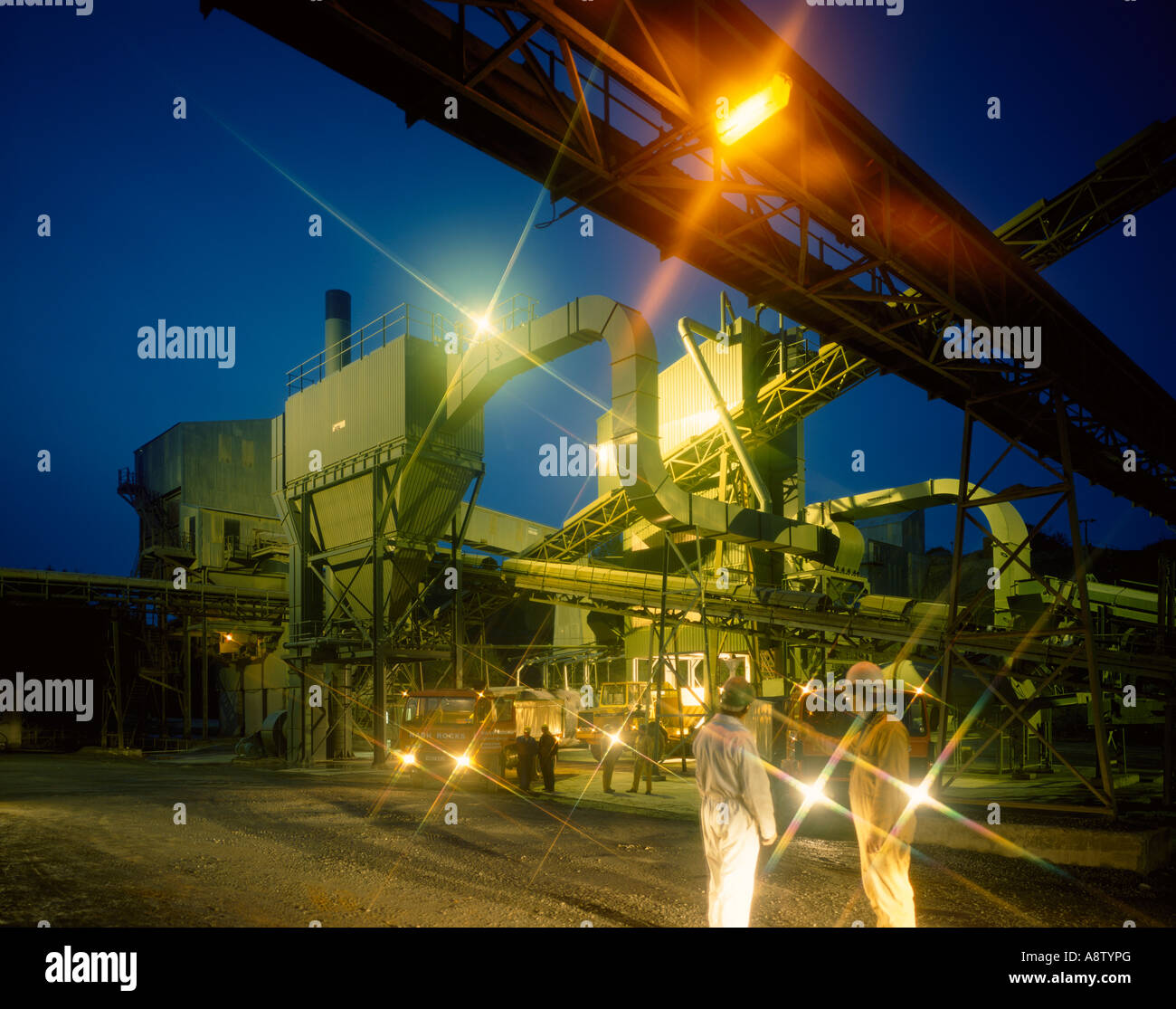 United Kingdom. England. Herefordshire. Kington. Industry. Night ...