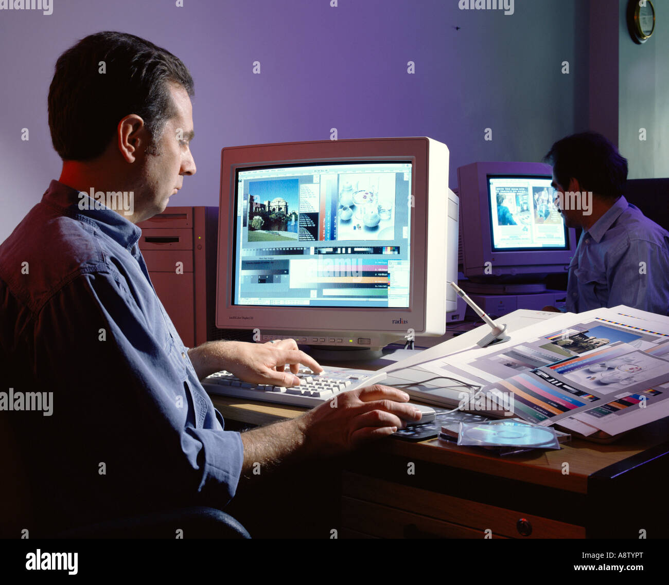 Man using computer-aided design system Stock Photo - Alamy