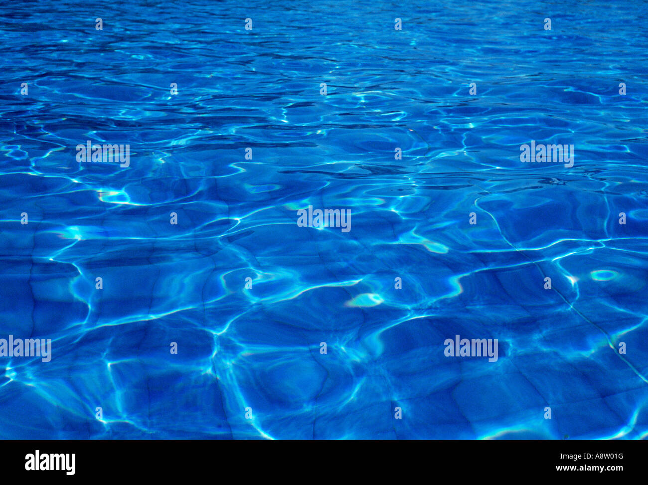 Close-up of blue swimming pool water surface Stock Photo - Alamy