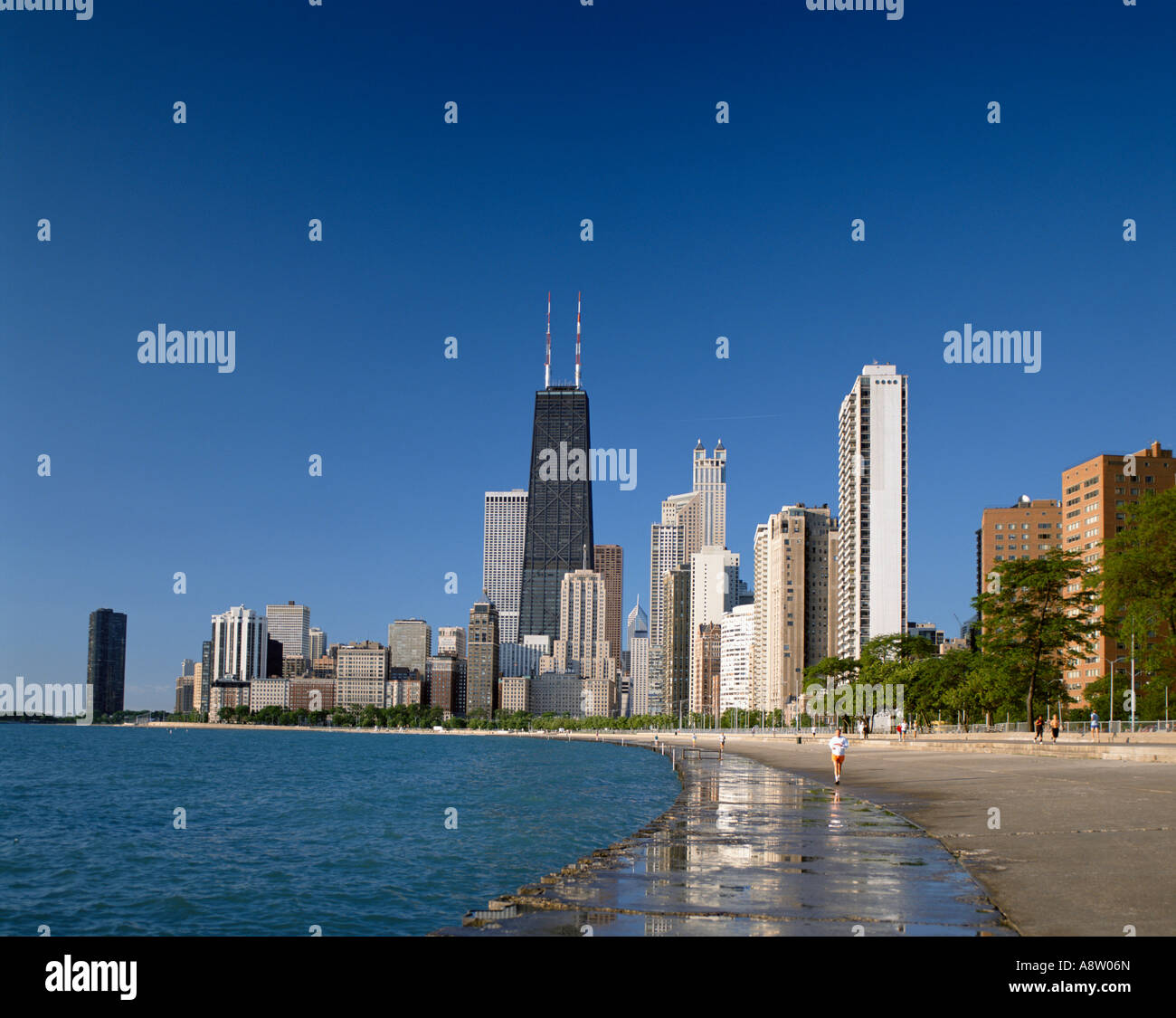 United States of America. Illinois. Chicago. City overview and shore of ...