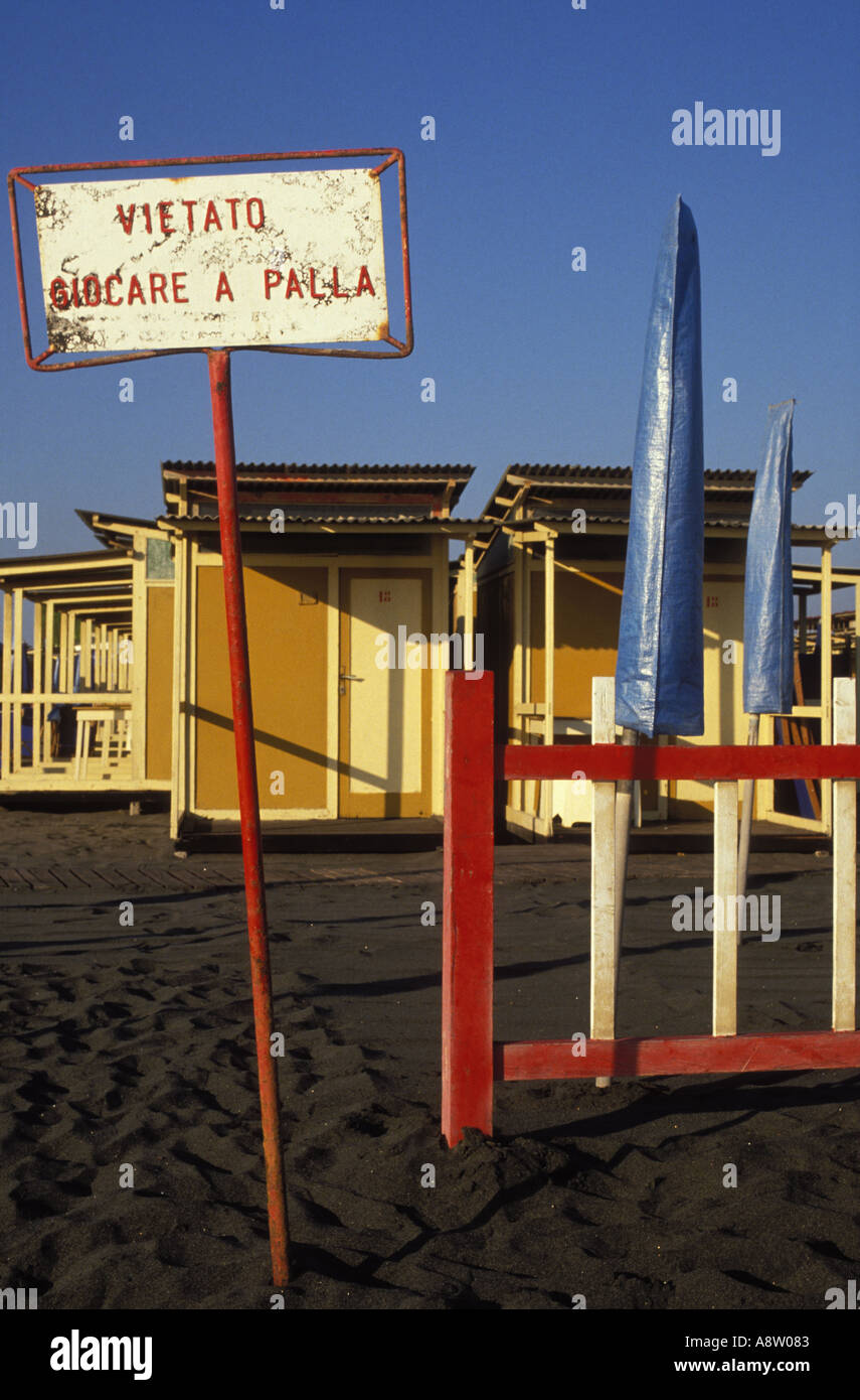 Beach of Lido di Ostia near Rome Italy Stock Photo - Alamy