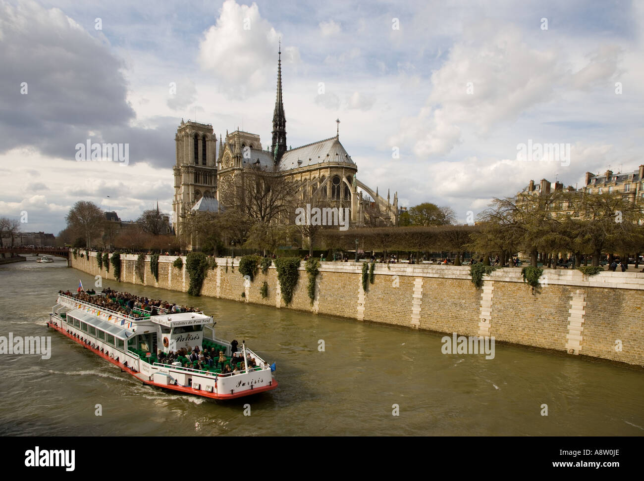 River Seine & Notre Dame Paris France Spring Stock Photo - Alamy