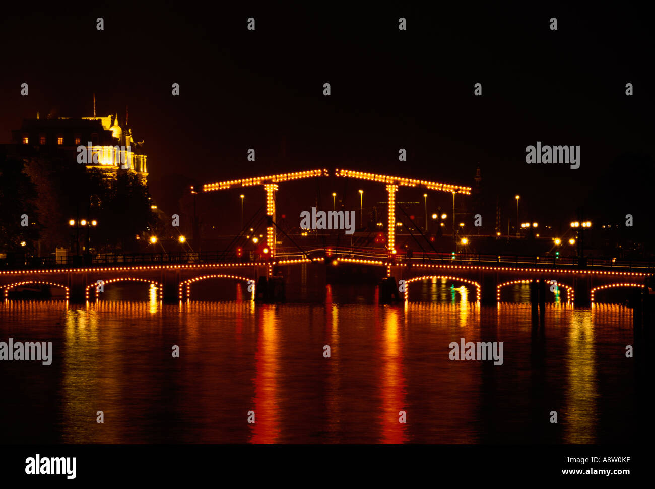 Magere Brug, Magere Bridge, Skinny Bridge, Amstel River, Amsterdam ...