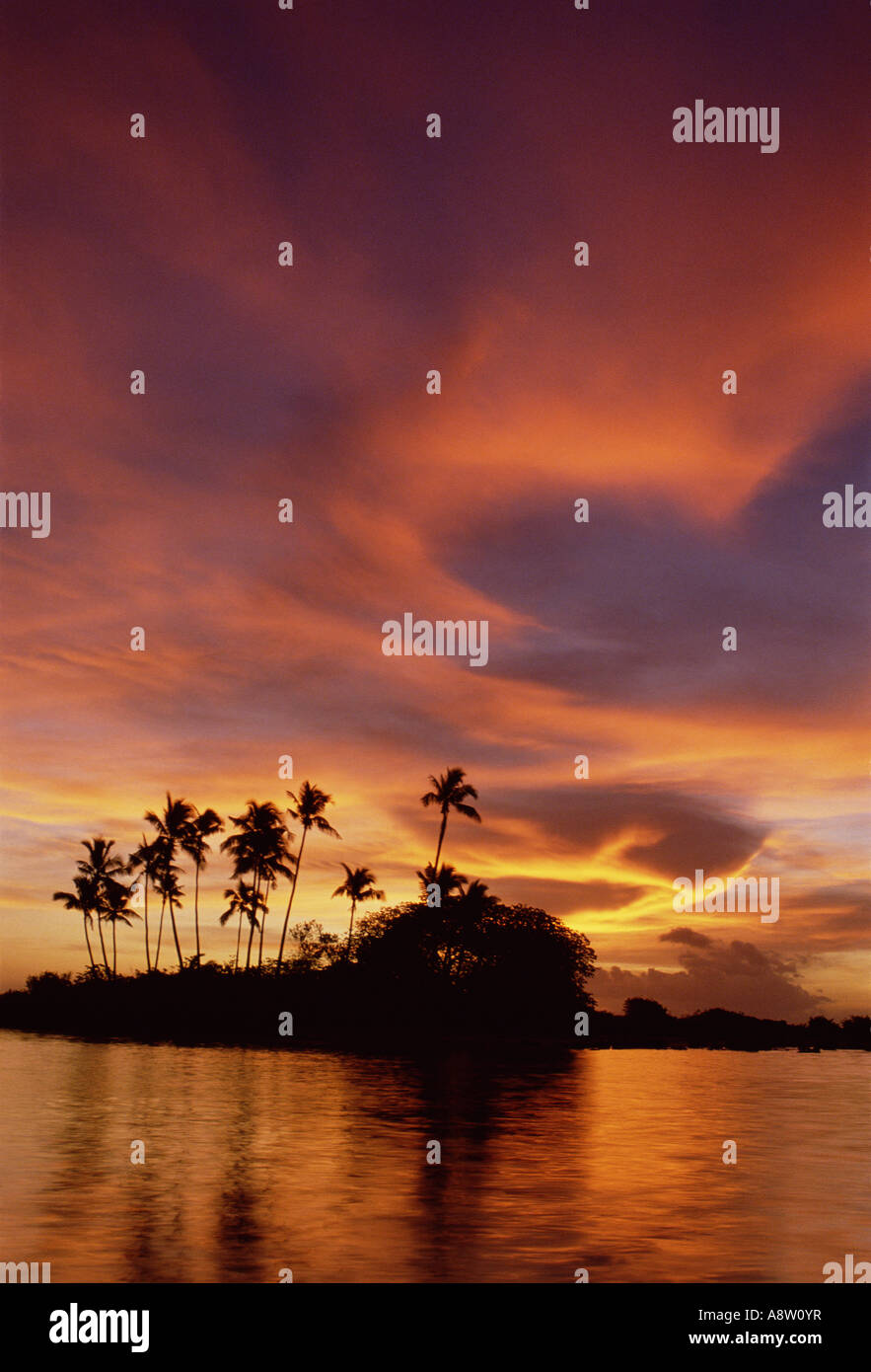 Environment nature Ocean coast Tropical Island Offshore view Sunset ...