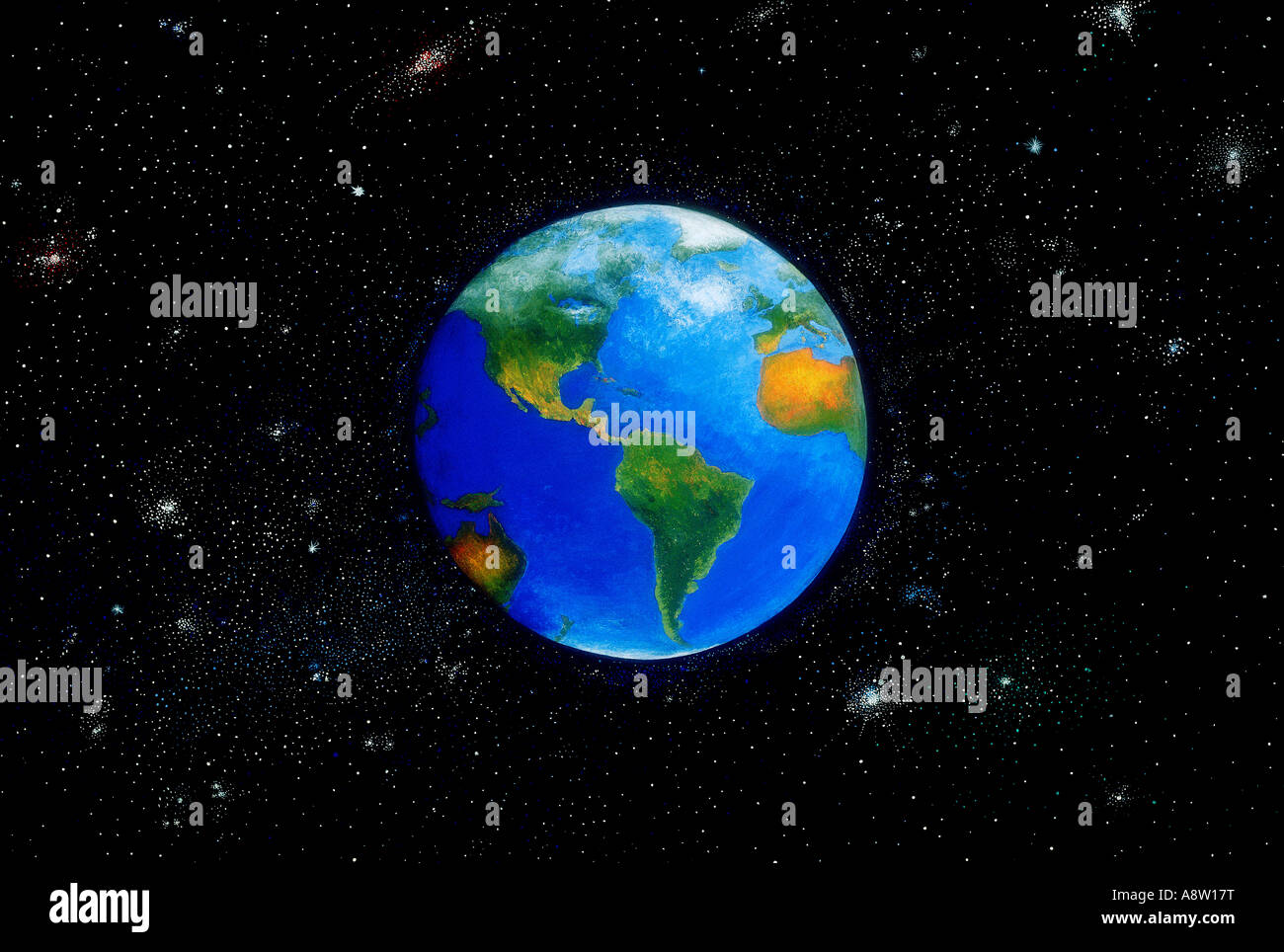 Map of earth from space hi-res stock photography and images - Alamy