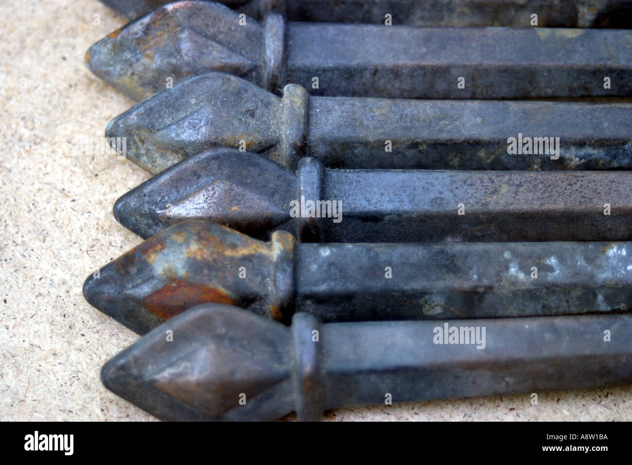 Victorian stair rod clips Stock Photo - Alamy