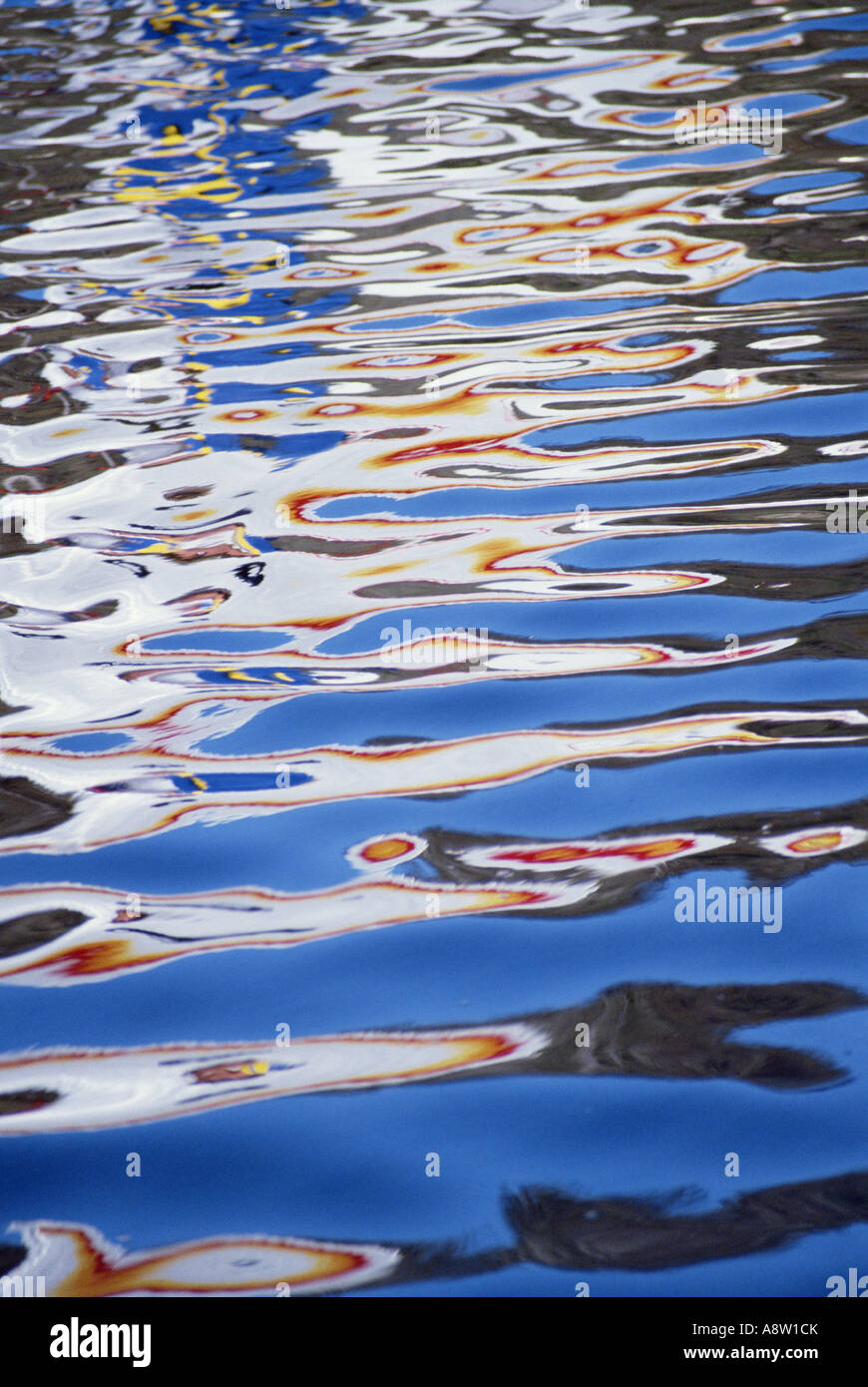 Water surface ripples reflections pattern Stock Photo - Alamy