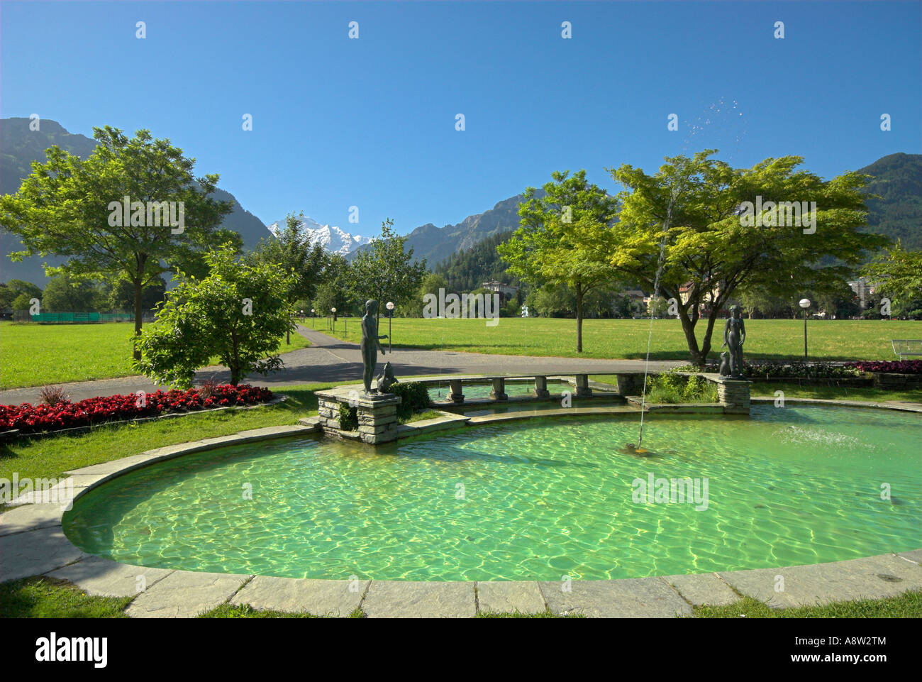 Gardens Hoeweg Interlaken Switzerland Stock Photo - Alamy