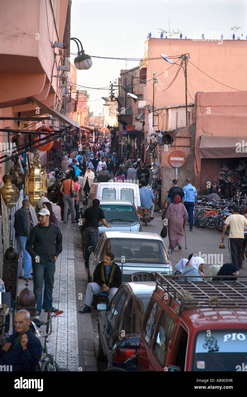 Local street in Marrakech Morocco Stock Photo - Alamy