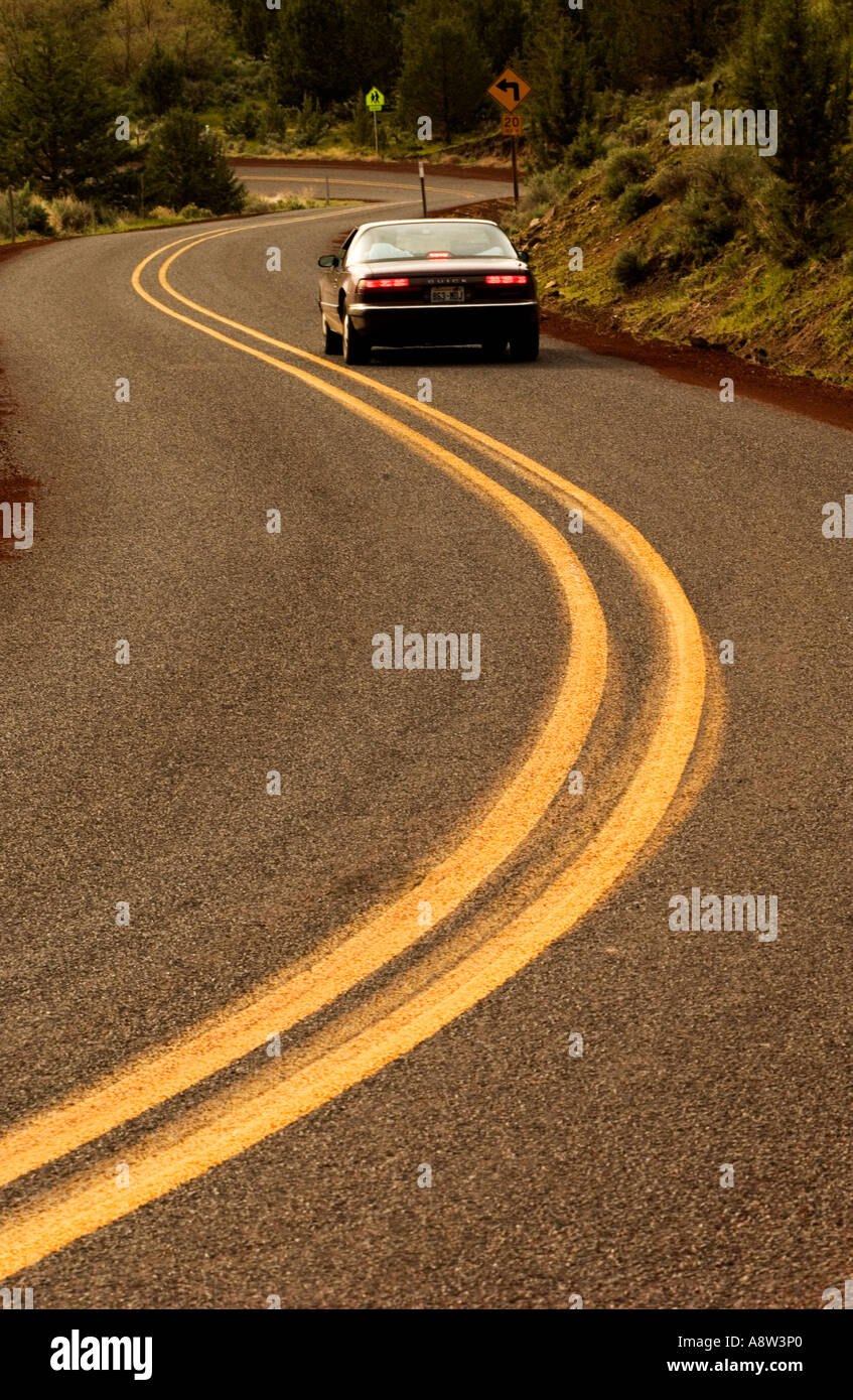 Car traveling along winding highway hi-res stock photography and images ...