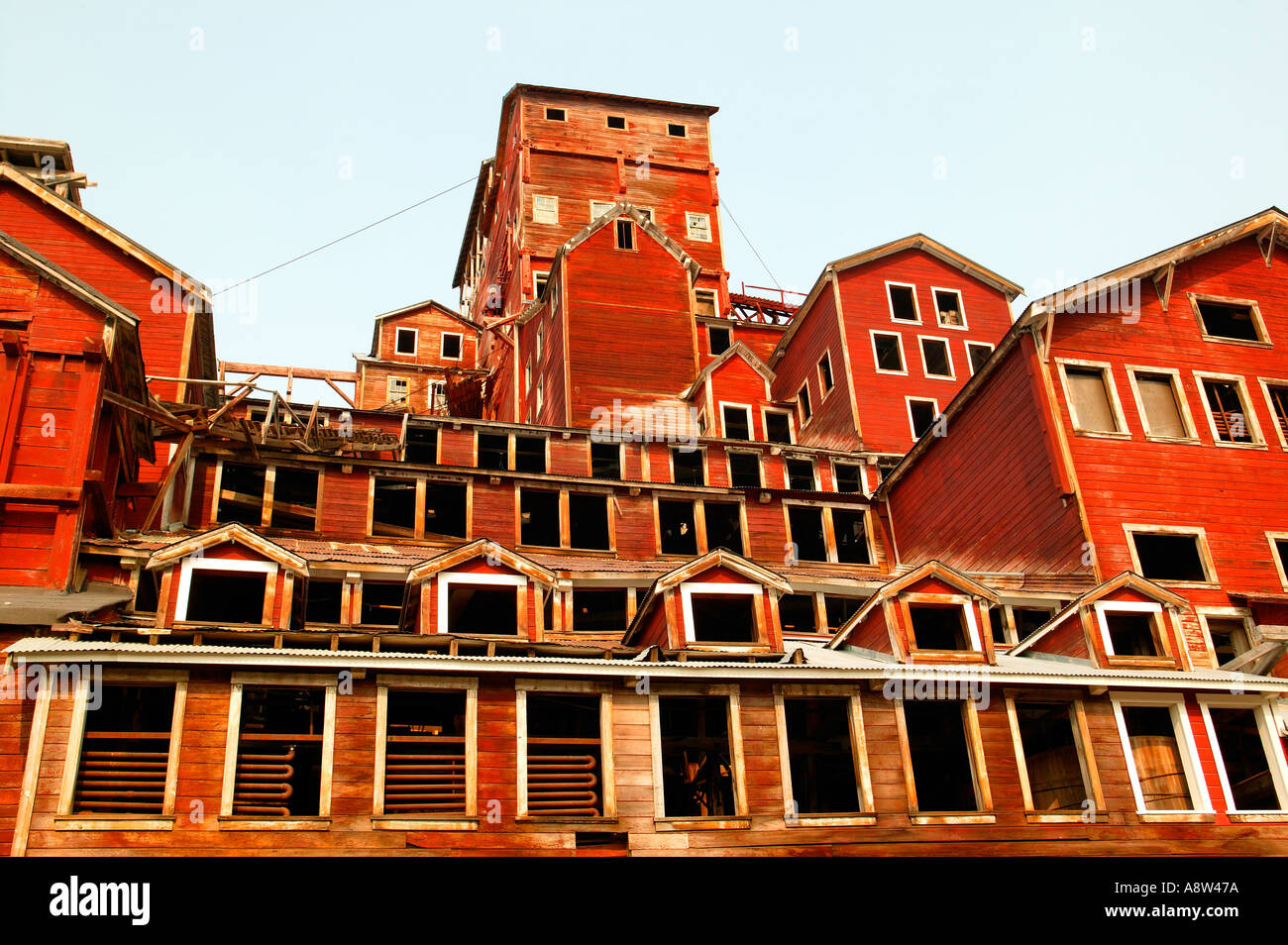 The historic Kennicott Copper Mill near McCarthy Wrangell St Elias ...