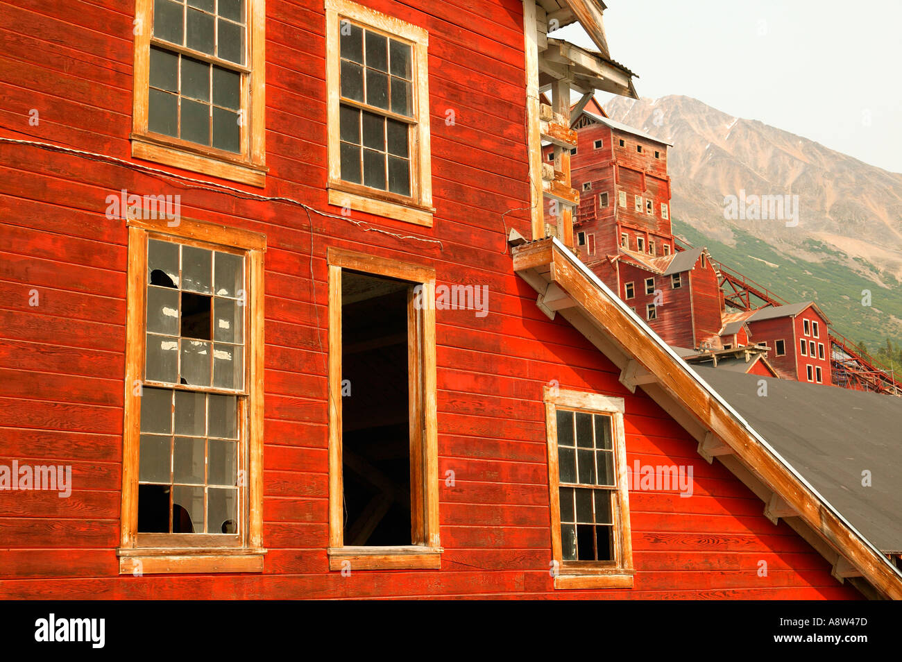 The historic Kennicott Copper Mill near McCarthy Wrangell St Elias ...