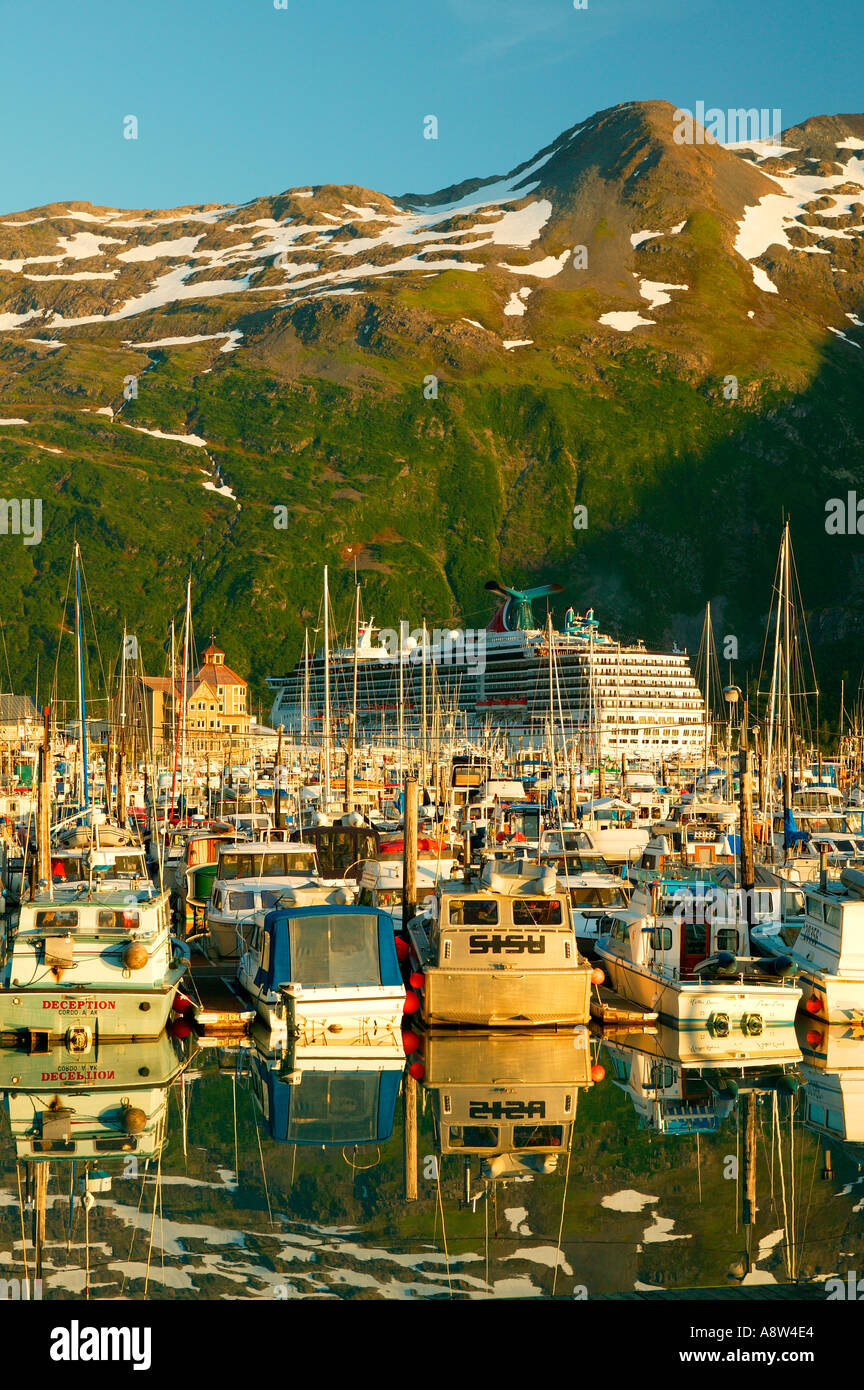 The small boat harbor Whittier Alaska Stock Photo - Alamy