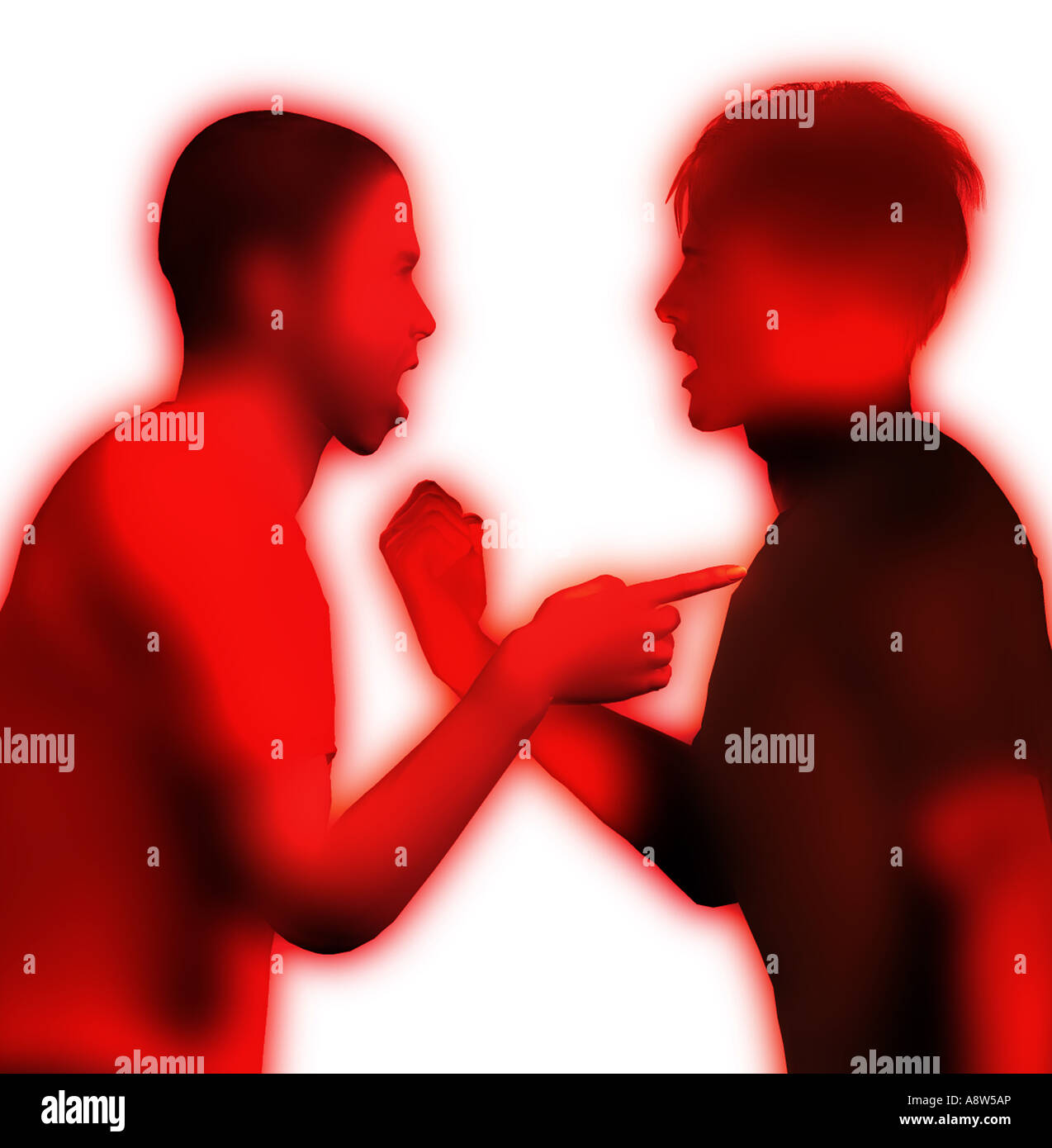 Two young men arguing Stock Photo - Alamy