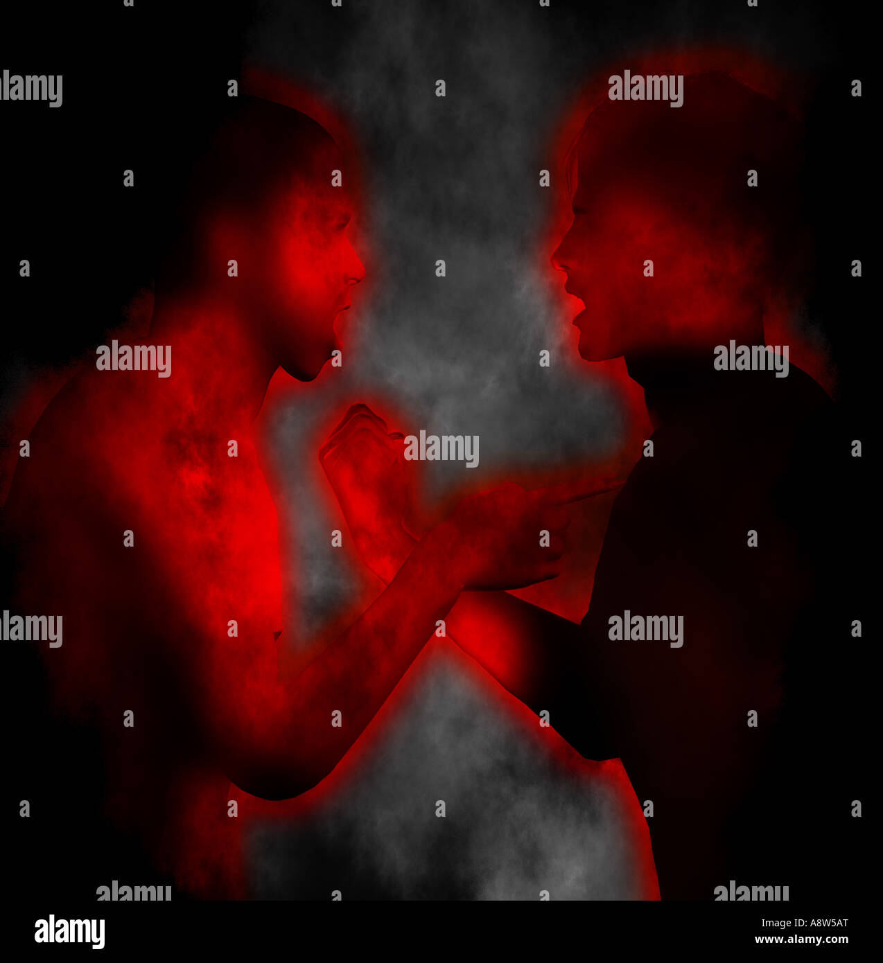 Two young men arguing Stock Photo - Alamy