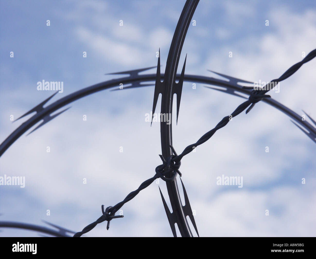 Caution razor wire hi-res stock photography and images - Alamy