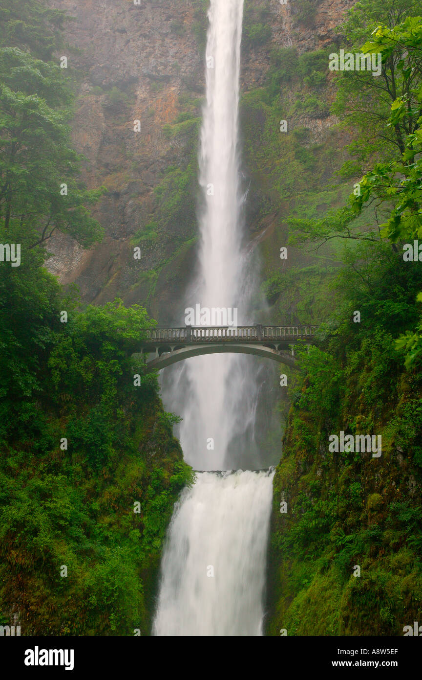 Benson Bridge and the Multnomah Falls off the Historic Columbia River ...