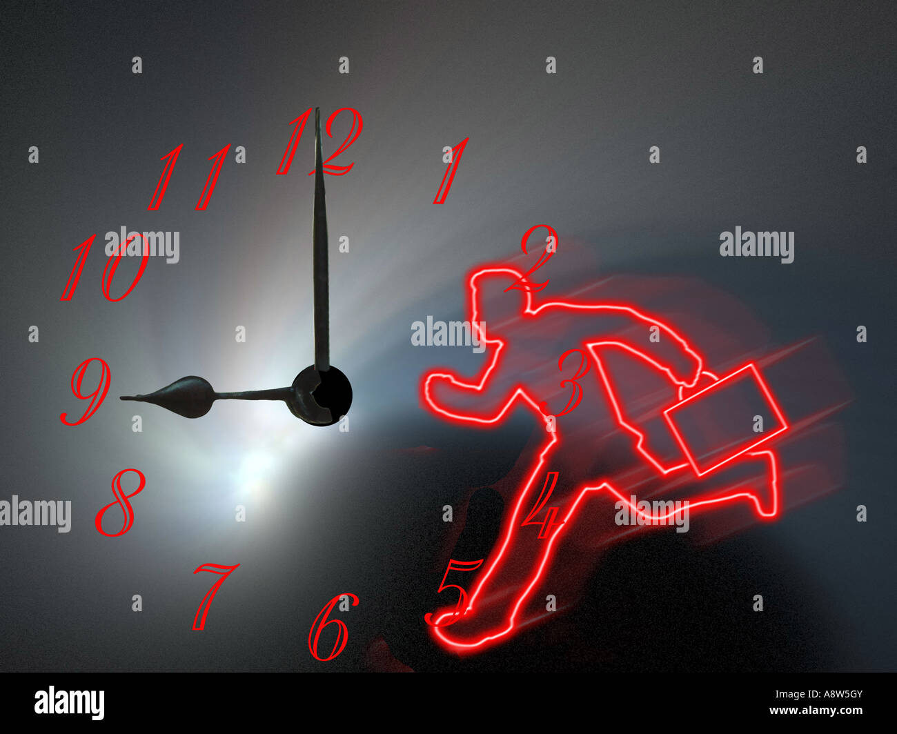 Business man feeling the pressure of time Stock Photo - Alamy