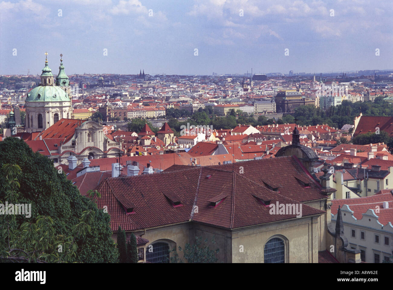 Panoramic view of Prague from the castle Prazky Hrad Stock Photo - Alamy