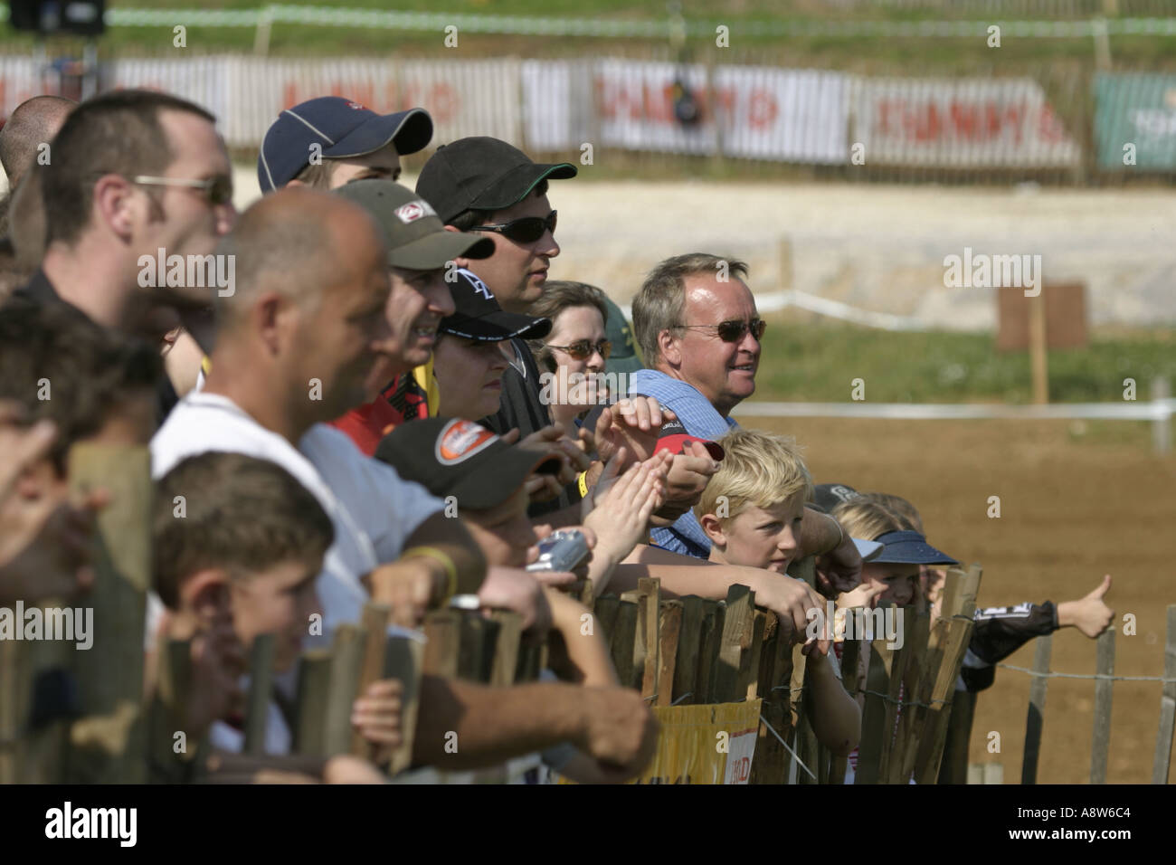 Spectators at a motocross event Stock Photo - Alamy
