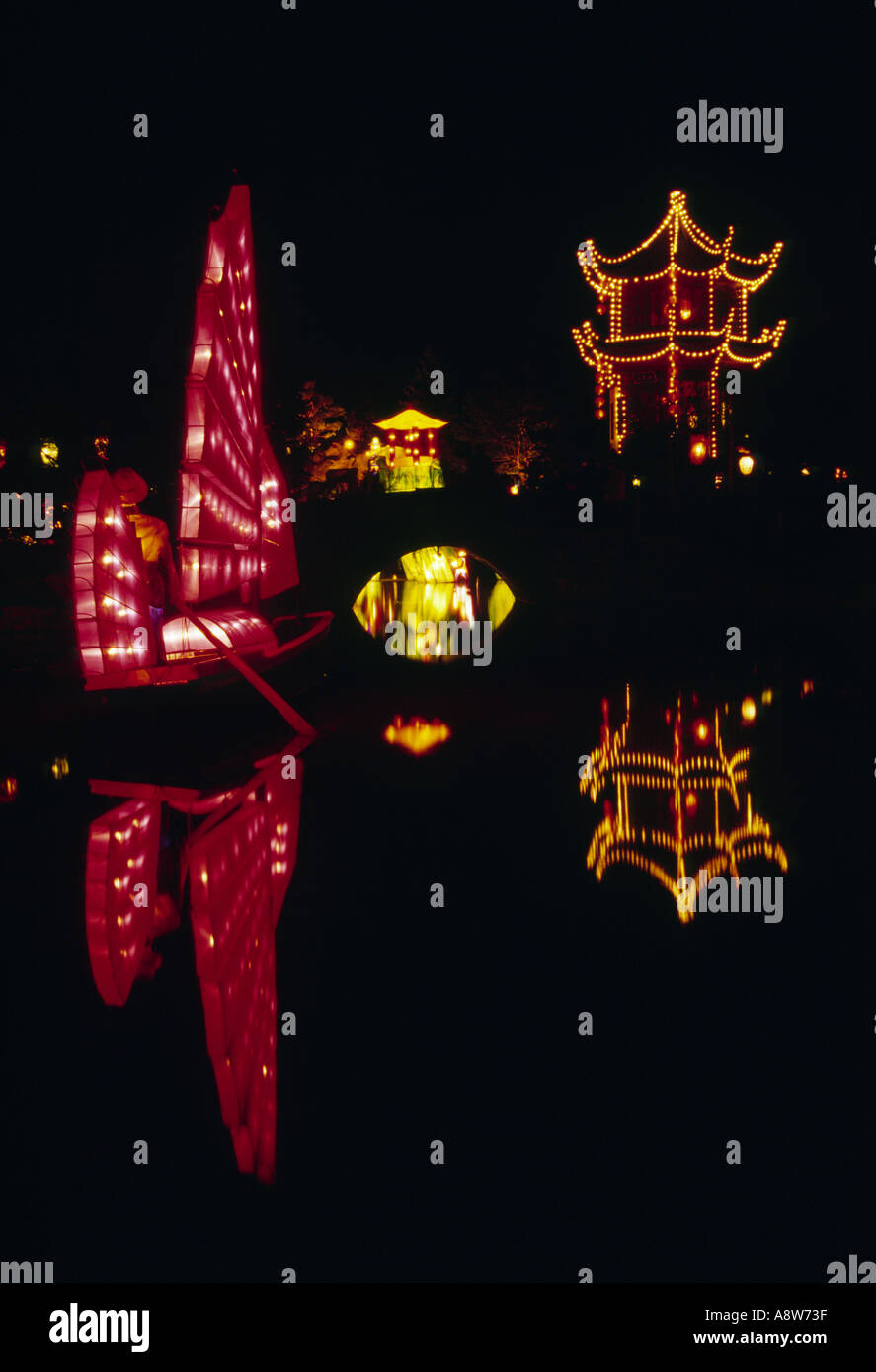 Chinese lantern display botanical gardens Montreal Canada Stock Photo ...