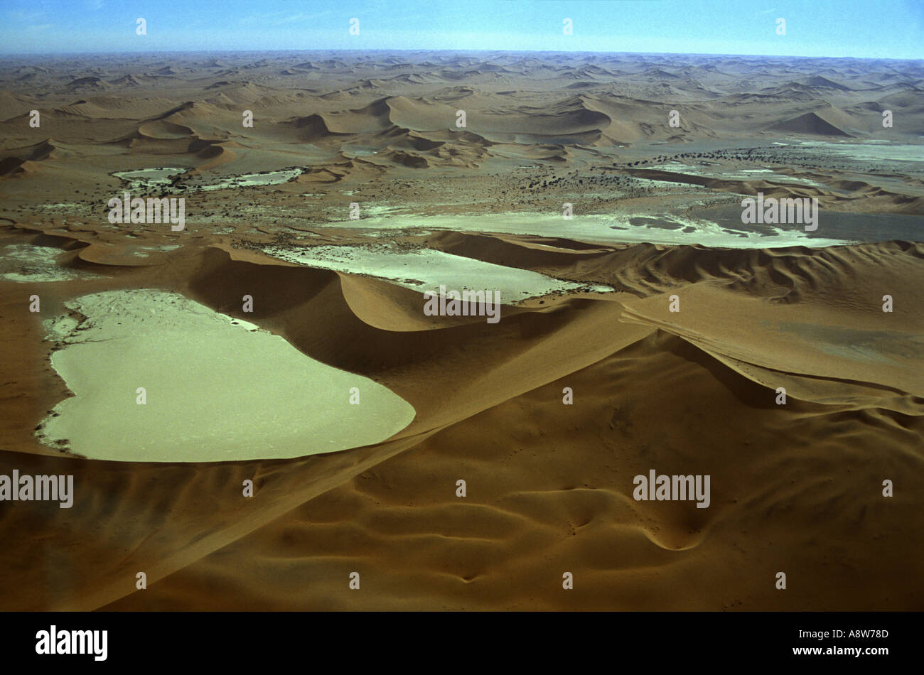 Aerial view of the dune sea near Sossusvlei in the Namib Naukluft National Park Namibia Stock ...
