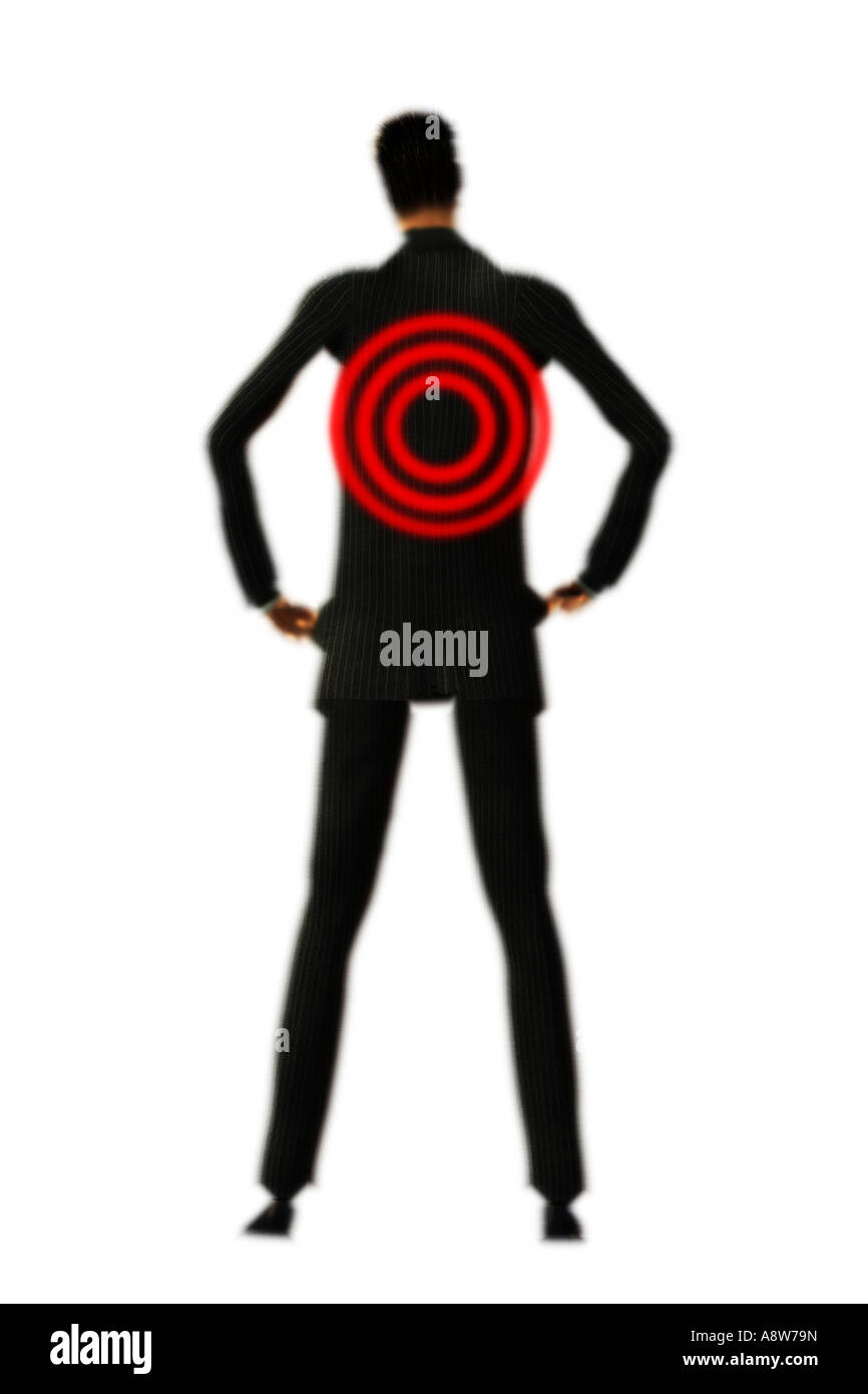 Business man with a target on his back Stock Photo - Alamy