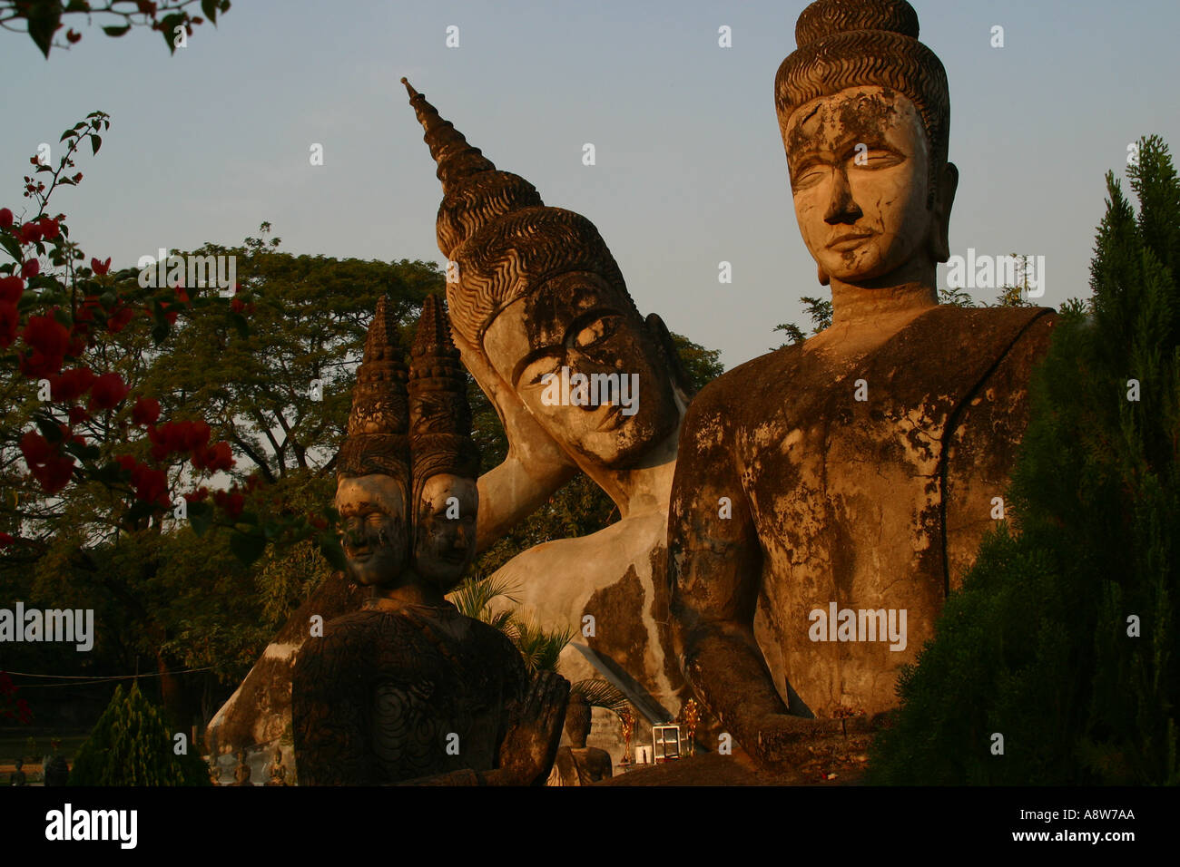 giant buddha in vientiane laos Stock Photo - Alamy