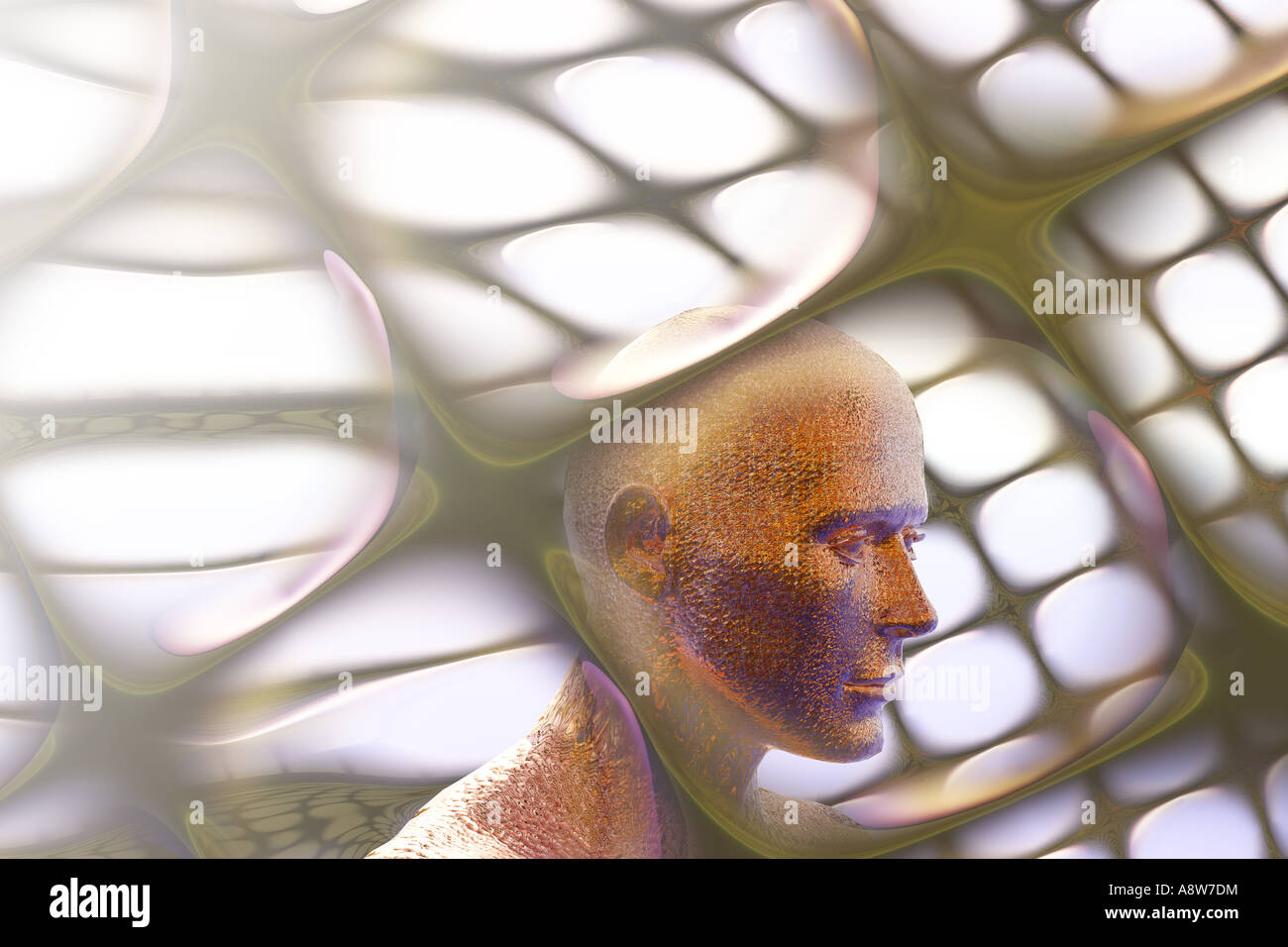 Man in a cage Stock Photo - Alamy