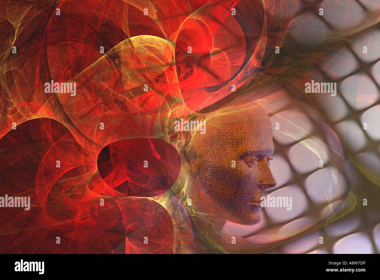 Man in a cage Stock Photo - Alamy