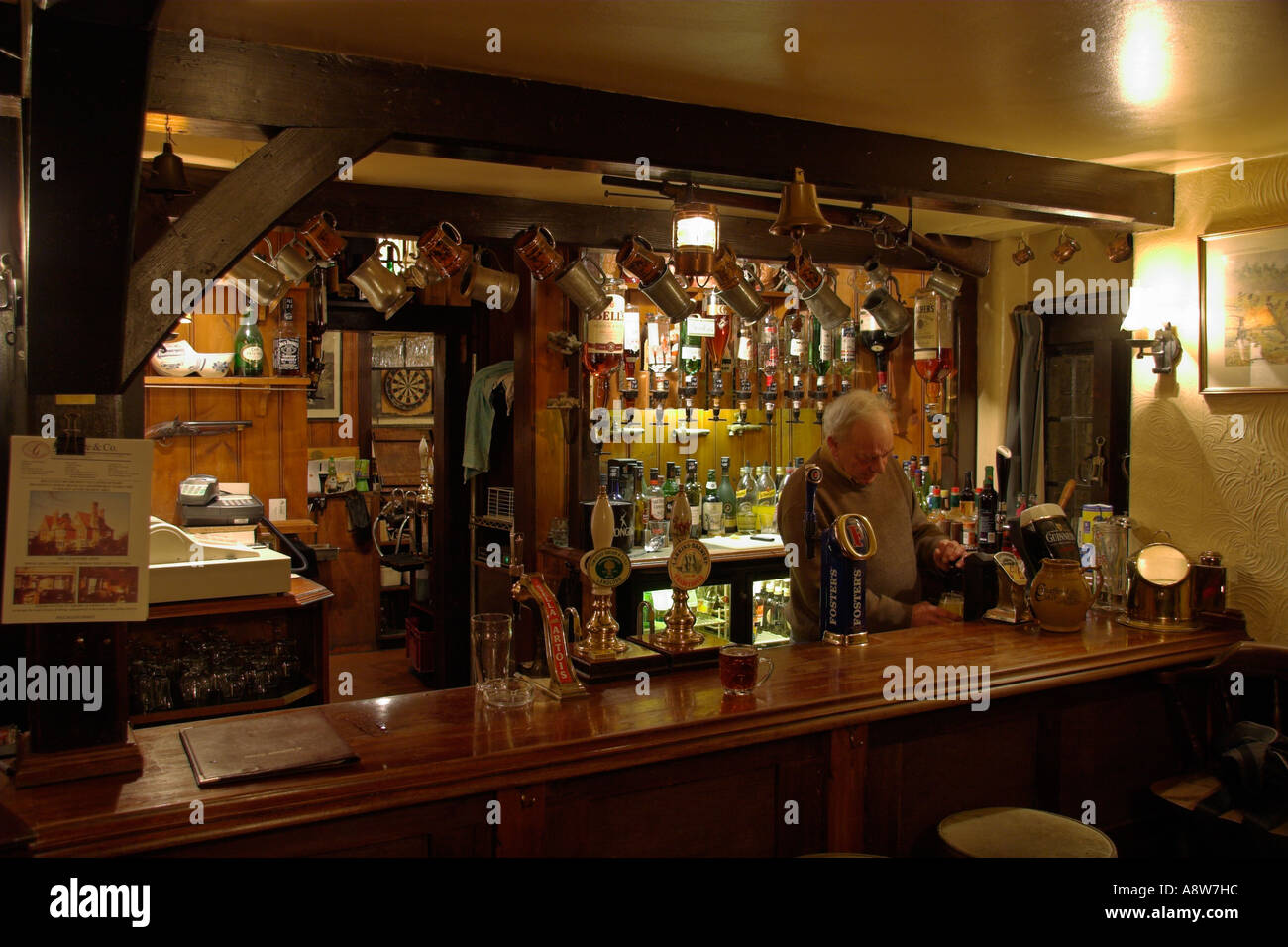 Lounge bar of the Chafford Arms Fordcombe Kent England Stock Photo - Alamy