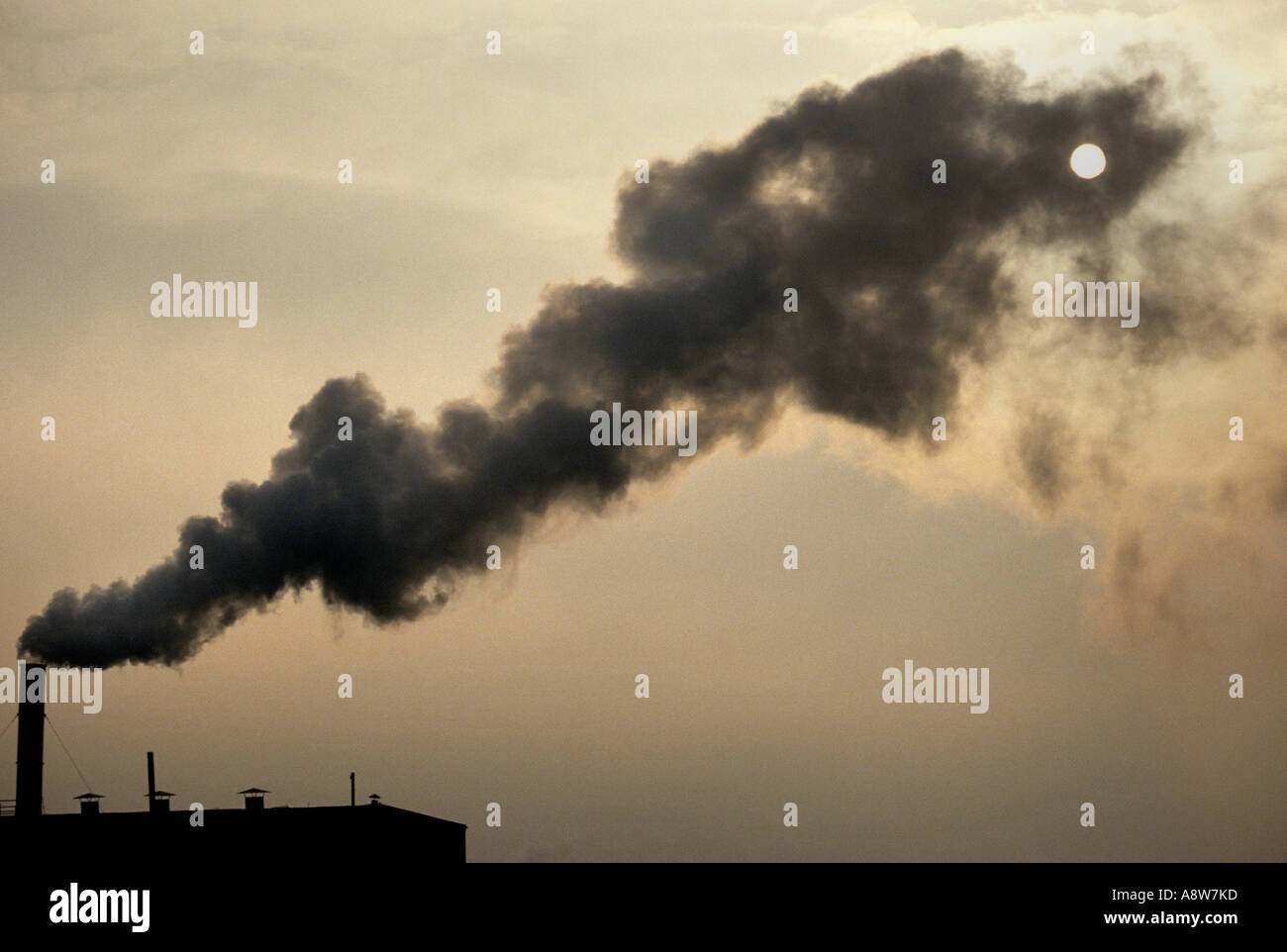 Factory buildings smoking chimney hi-res stock photography and images ...