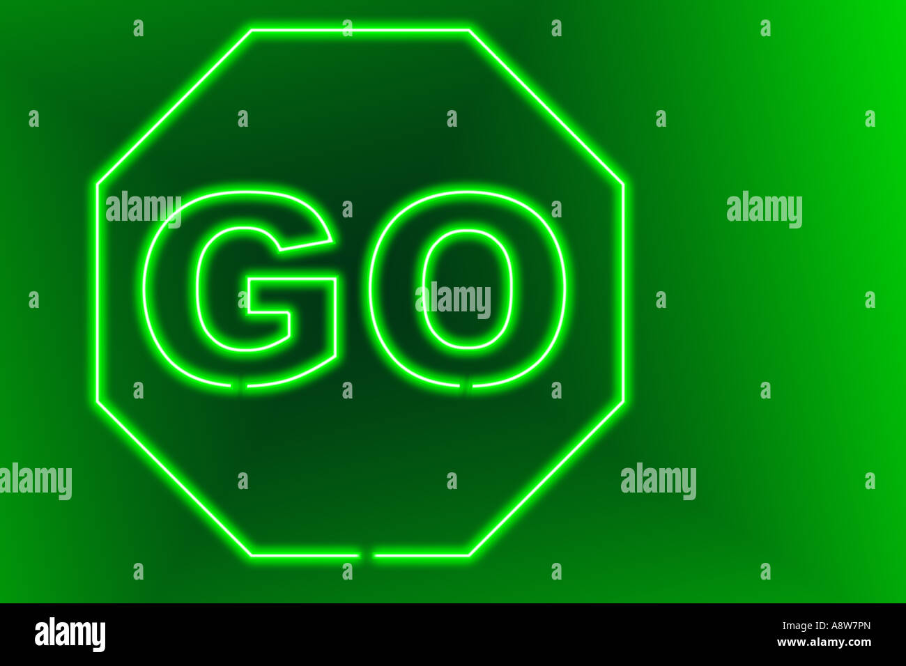 Neon go sign Stock Photo - Alamy