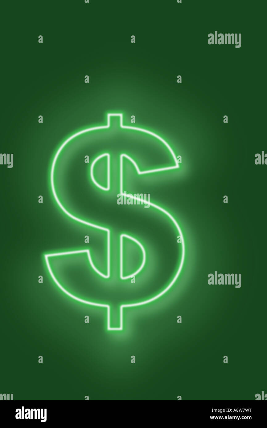 Neon dollar sign hi-res stock photography and images - Alamy