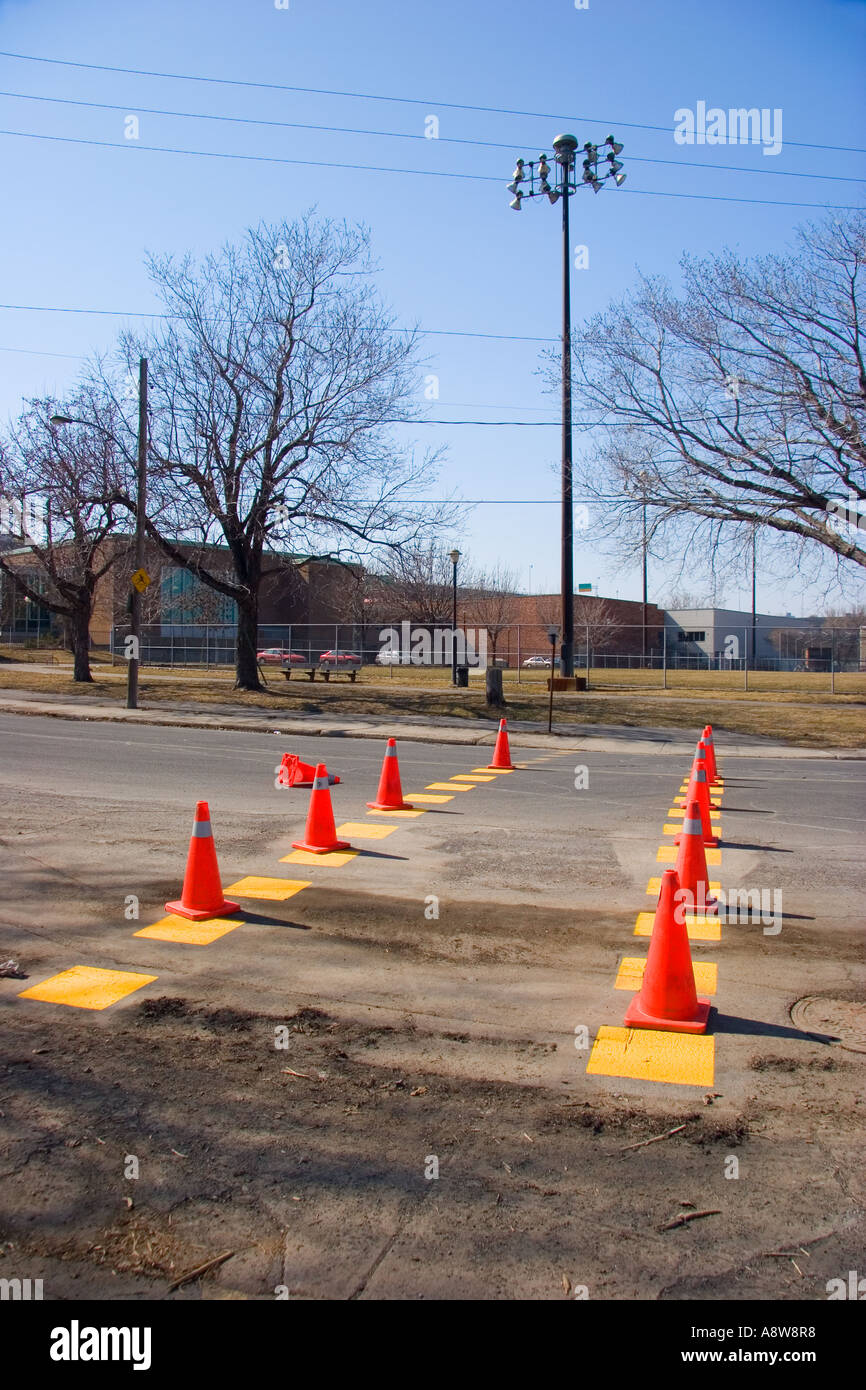Painted pylons hi-res stock photography and images - Alamy
