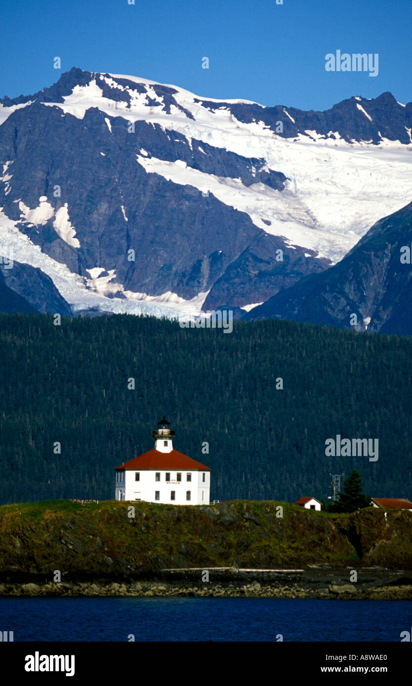 Eldred Rock Lighthouse Southeast Alaska Stock Photo - Alamy
