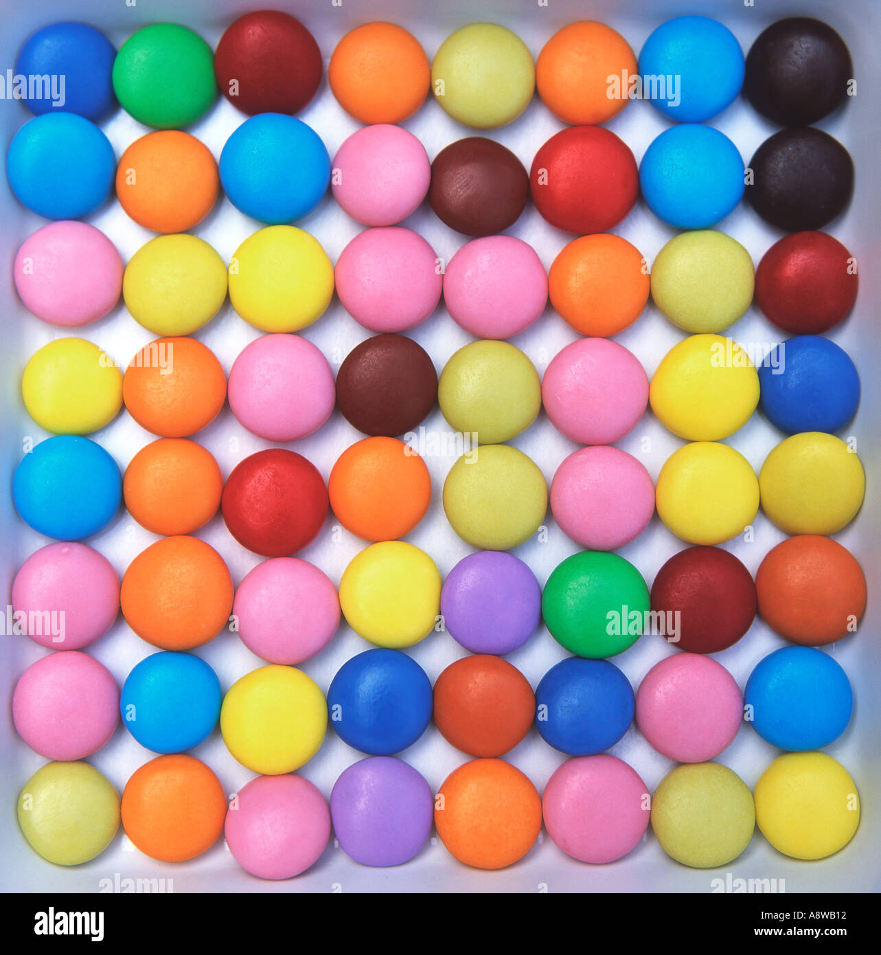 Coloured sugar coated chocolate sweets Stock Photo - Alamy