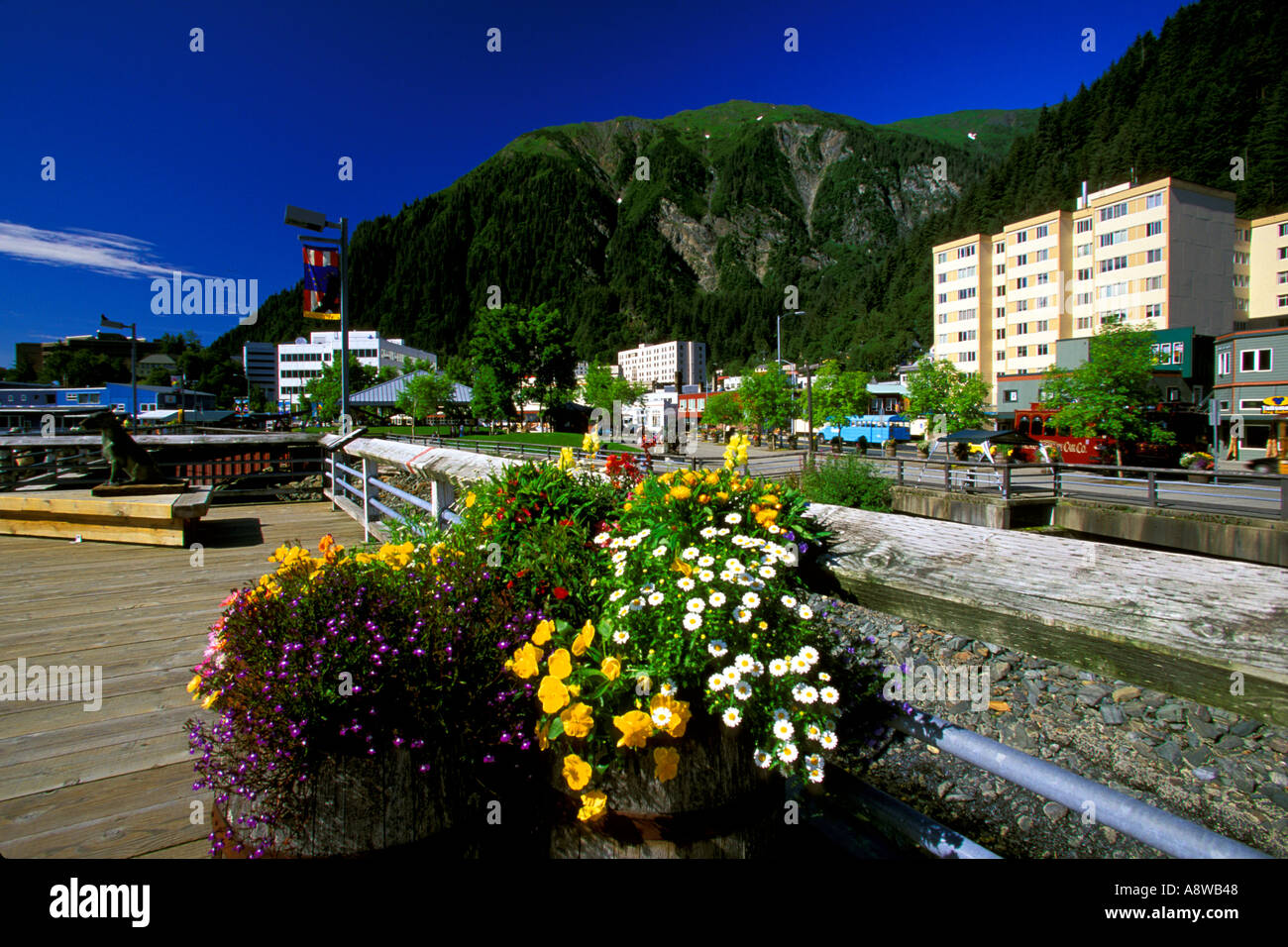 Downtown Juneau Cruise Ship Dock Juneau Southeast Alaska Stock Photo ...