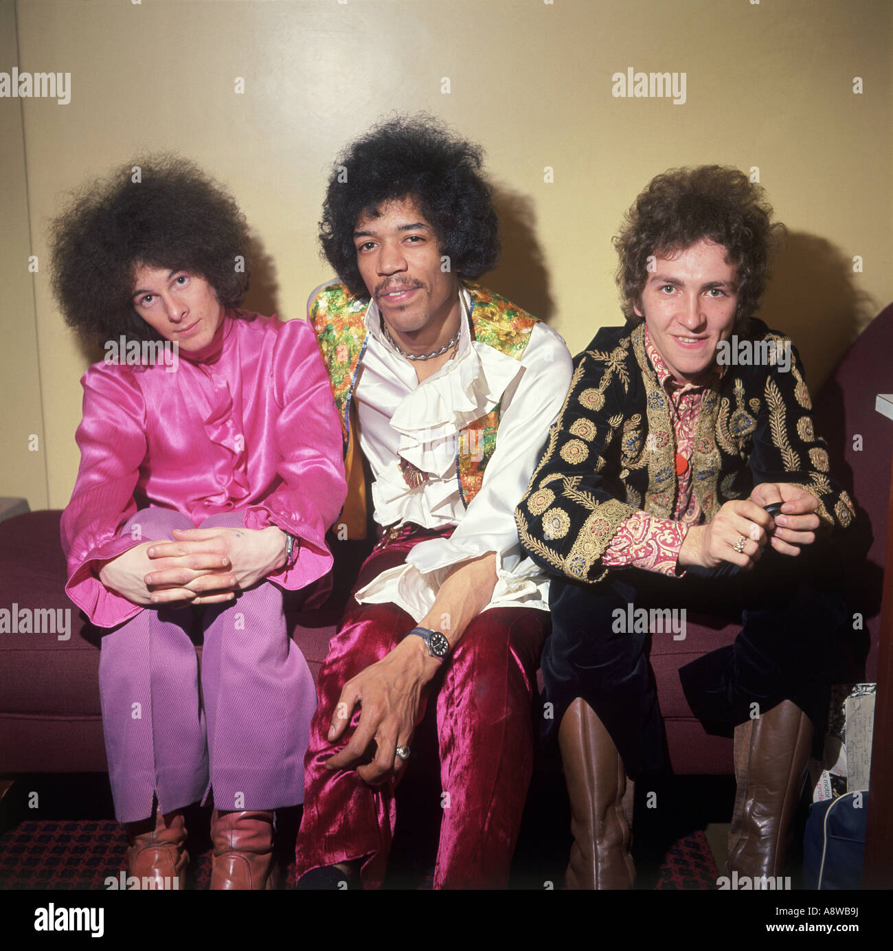 JIMI HENDRIX EXPERIENCE in 1967 with from l: Noel Redding, Jimi Hendrix ...