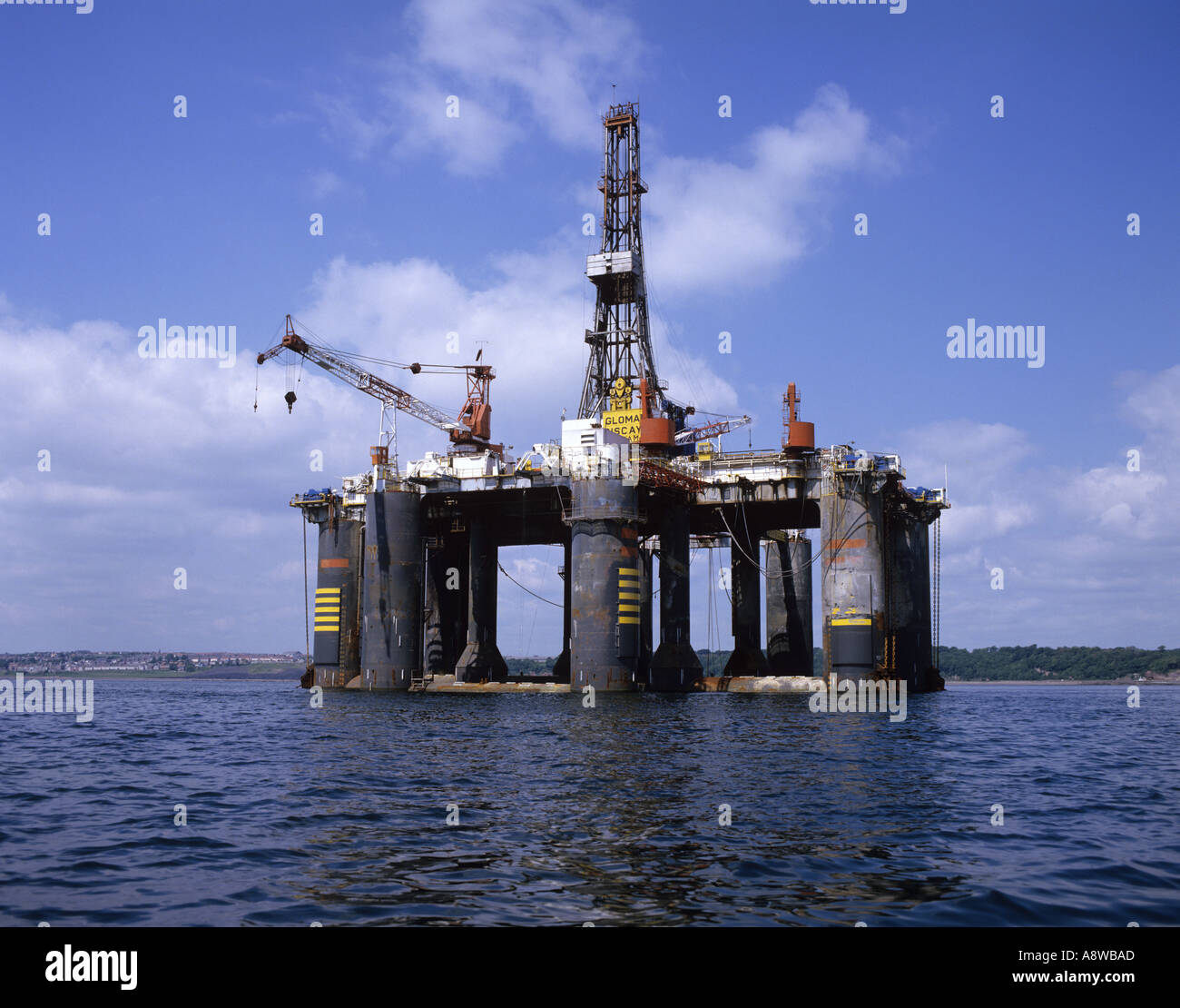 Semi Submersible Oil Rig Firth of Forth Scotland Stock Photo - Alamy