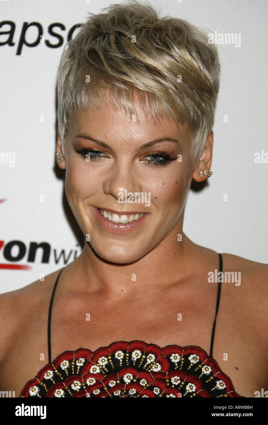 PINK - US rock singer in 2007 Stock Photo - Alamy