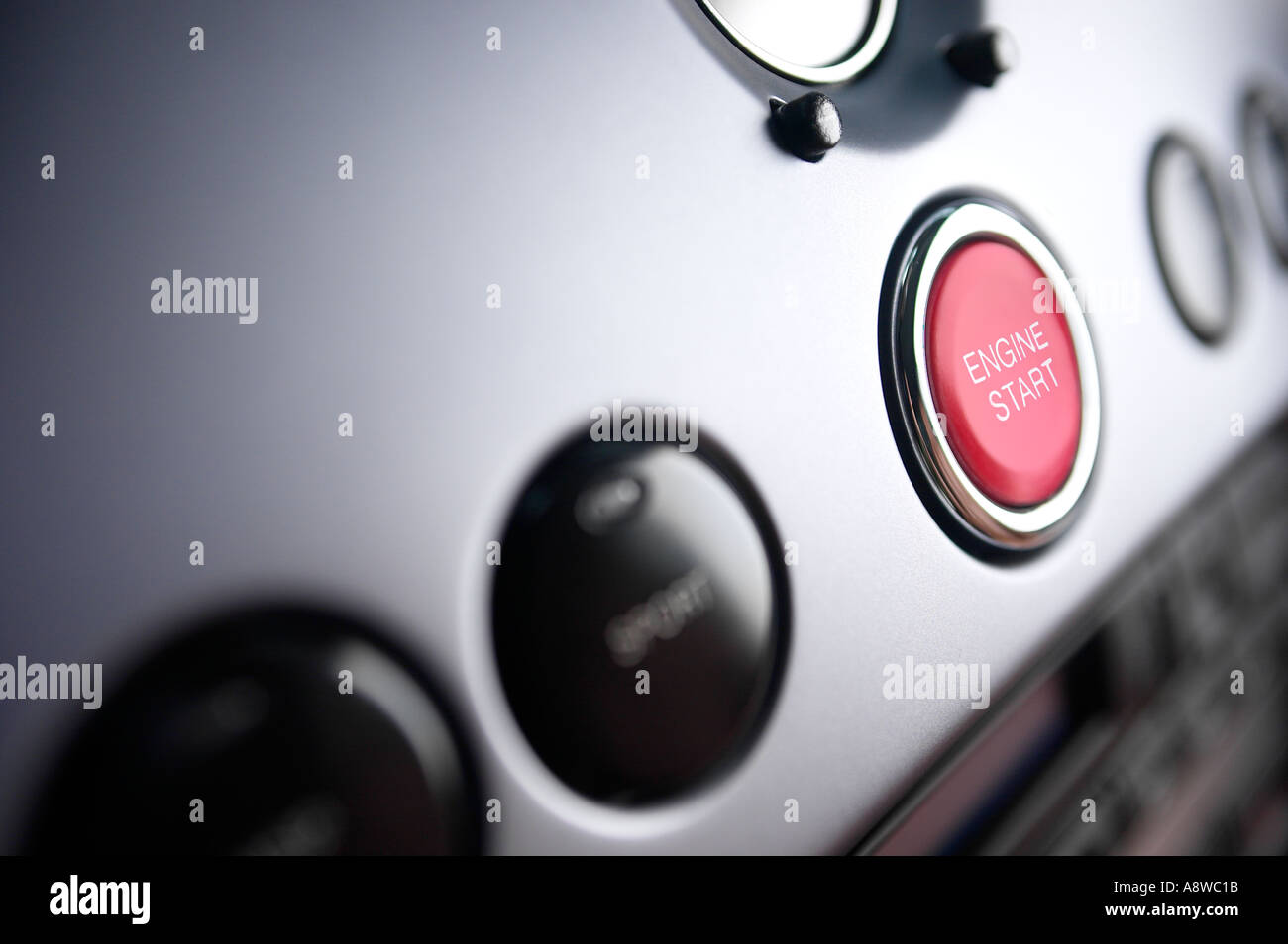 Aston Martin Vanquish start button Stock Photo - Alamy