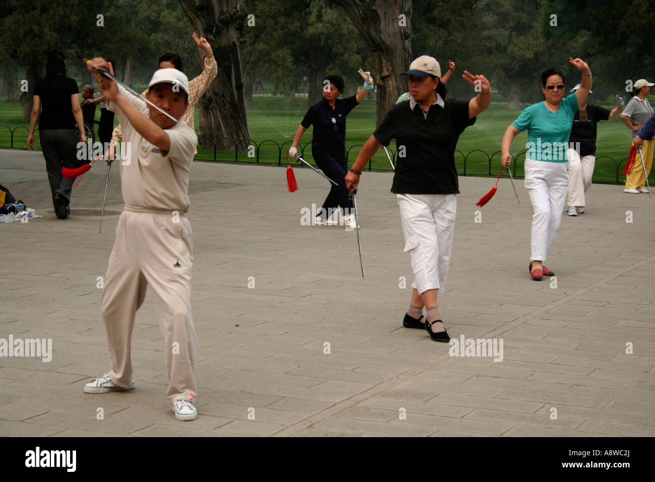 Morning Exercises at Summer Palace Beijing China Stock Photo - Alamy