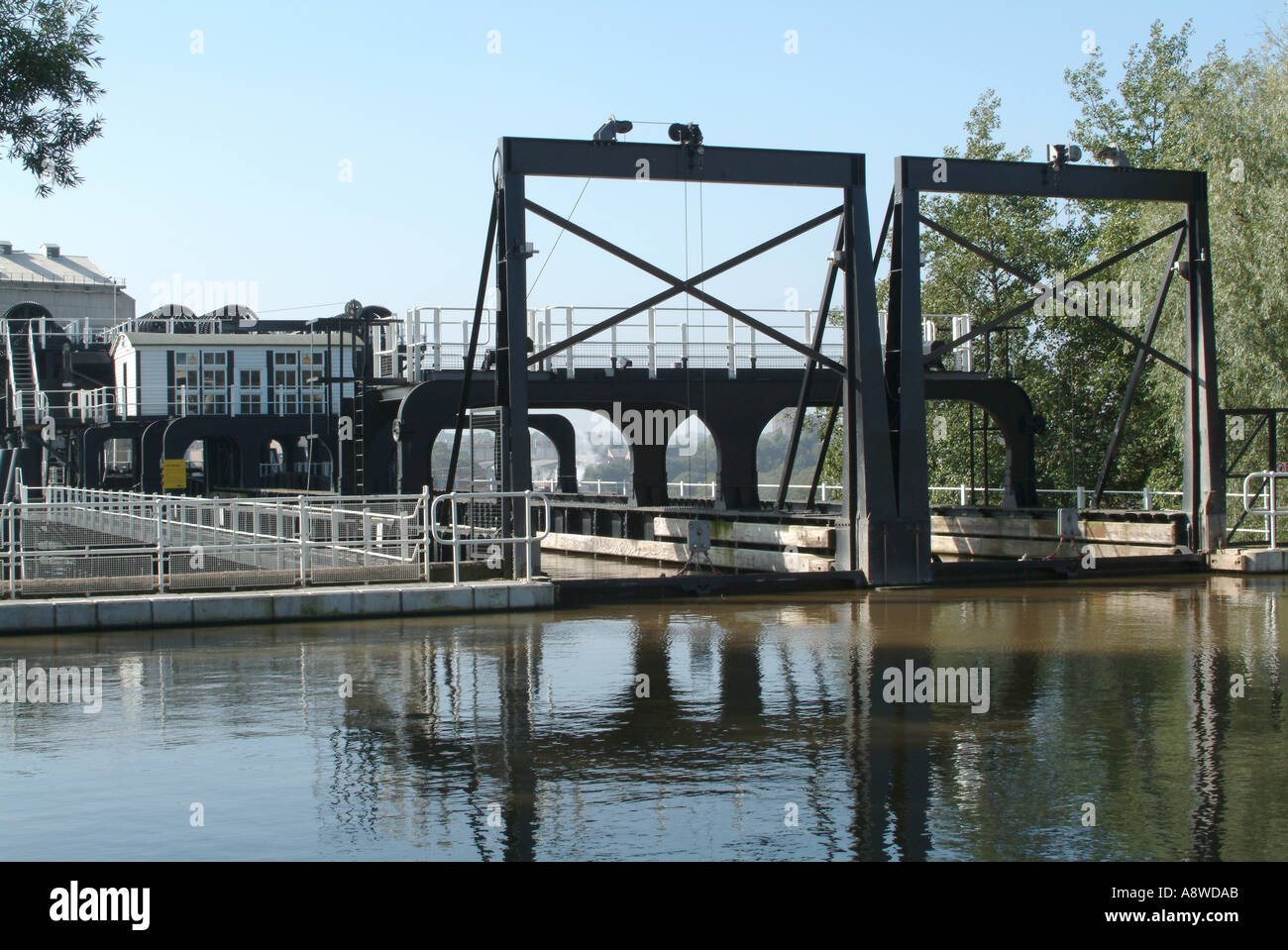British Waterways Anderton Boat Lift near Barnton Cheshire England ...