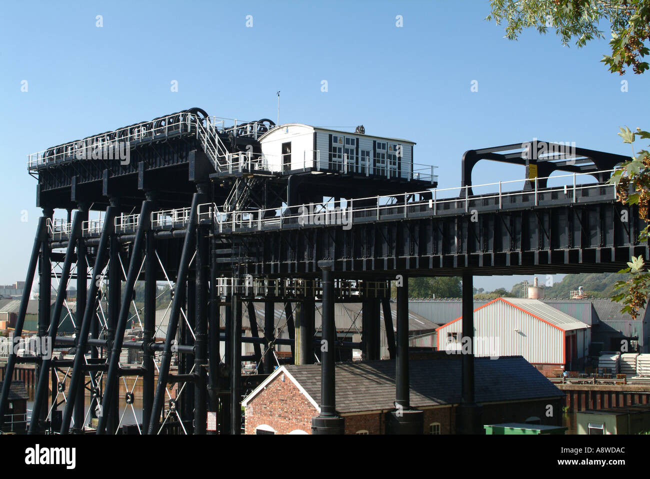 British Waterways Anderton Boat Lift near Barnton Cheshire England ...